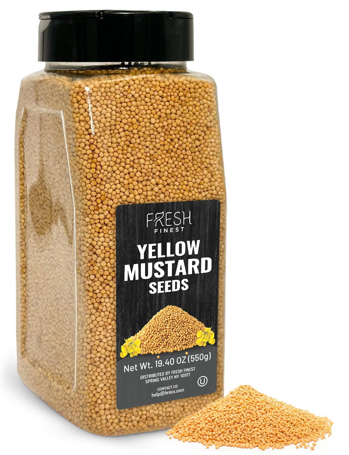 Fresh Finest Yellow Mustard Seed, Kosher & Non-GMO 23 oz - Walmart.com