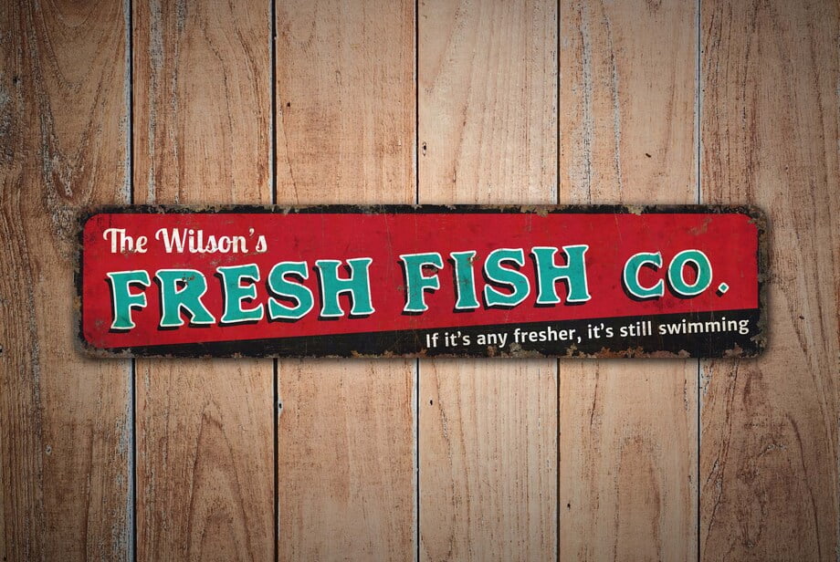 Fresh Fish Co. Sign Fresh Fish Sign Fresh Fish Co. Fresh Fish Decor ...
