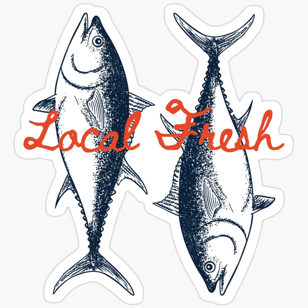 Fresh Fish - Fisherman Aesthetic Ocean Sea Vibe Trend Sticker Phone ...