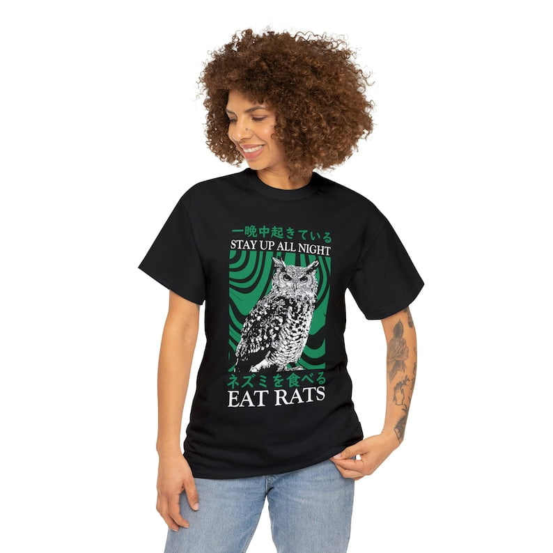 Fresh Fite-WM161 NEW BRAND, teen t-shirts, Stay Up All Night Owl T ...