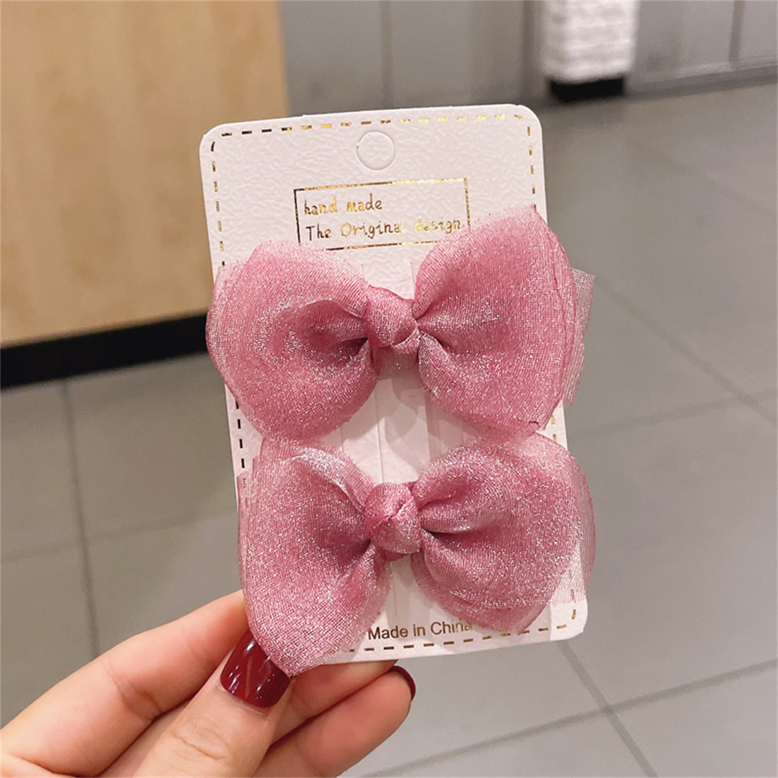 Fresh Floral Bow Hairpin Set, Cute Bangs Clips, Adjustable Spring ...