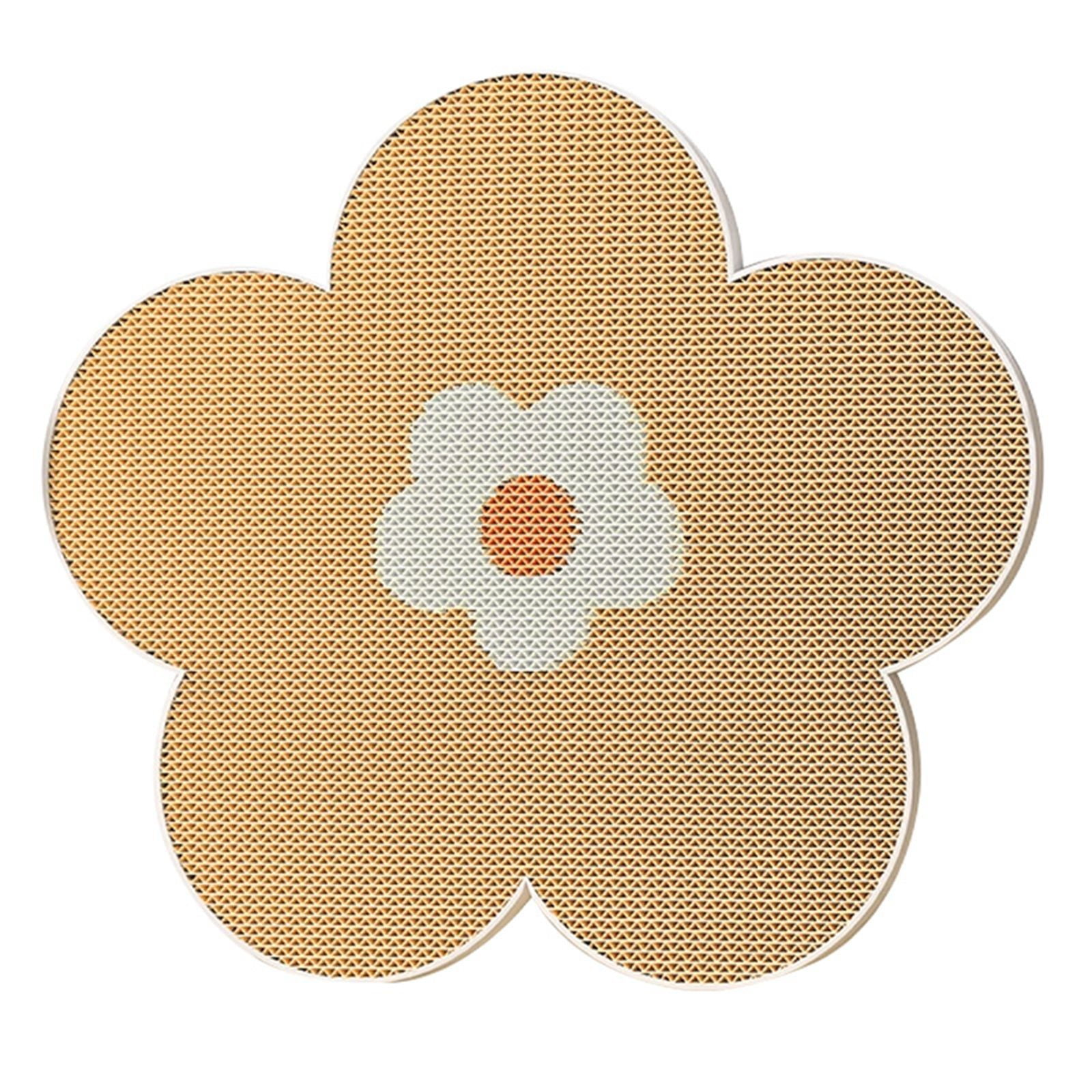 Fresh Flower Wall Mounted Cat Scratching Board Sisal Cat Pad Sharpening ...