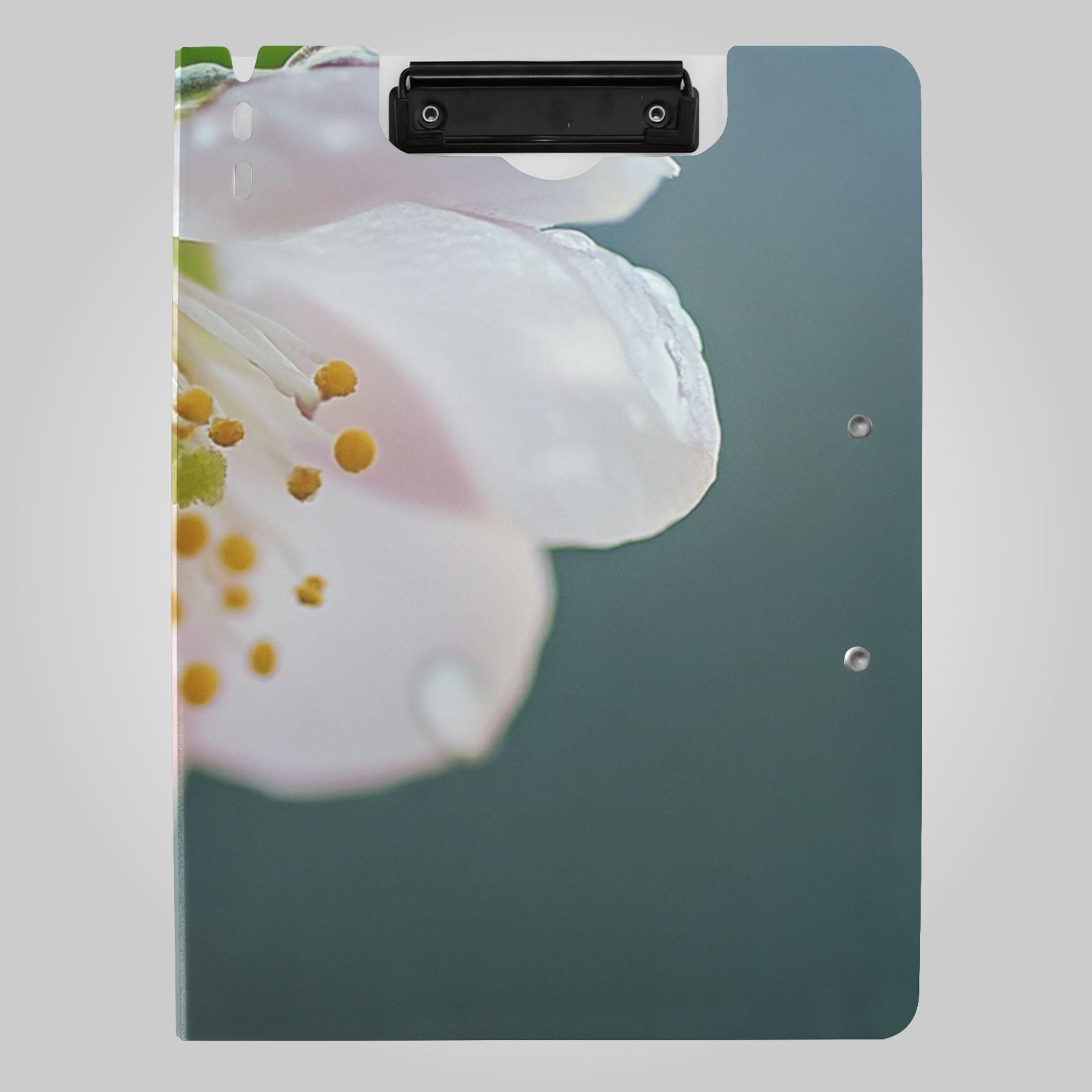 Fresh Flower with Dew Foldable Binder Folder Clipboard with Pen Slot ...