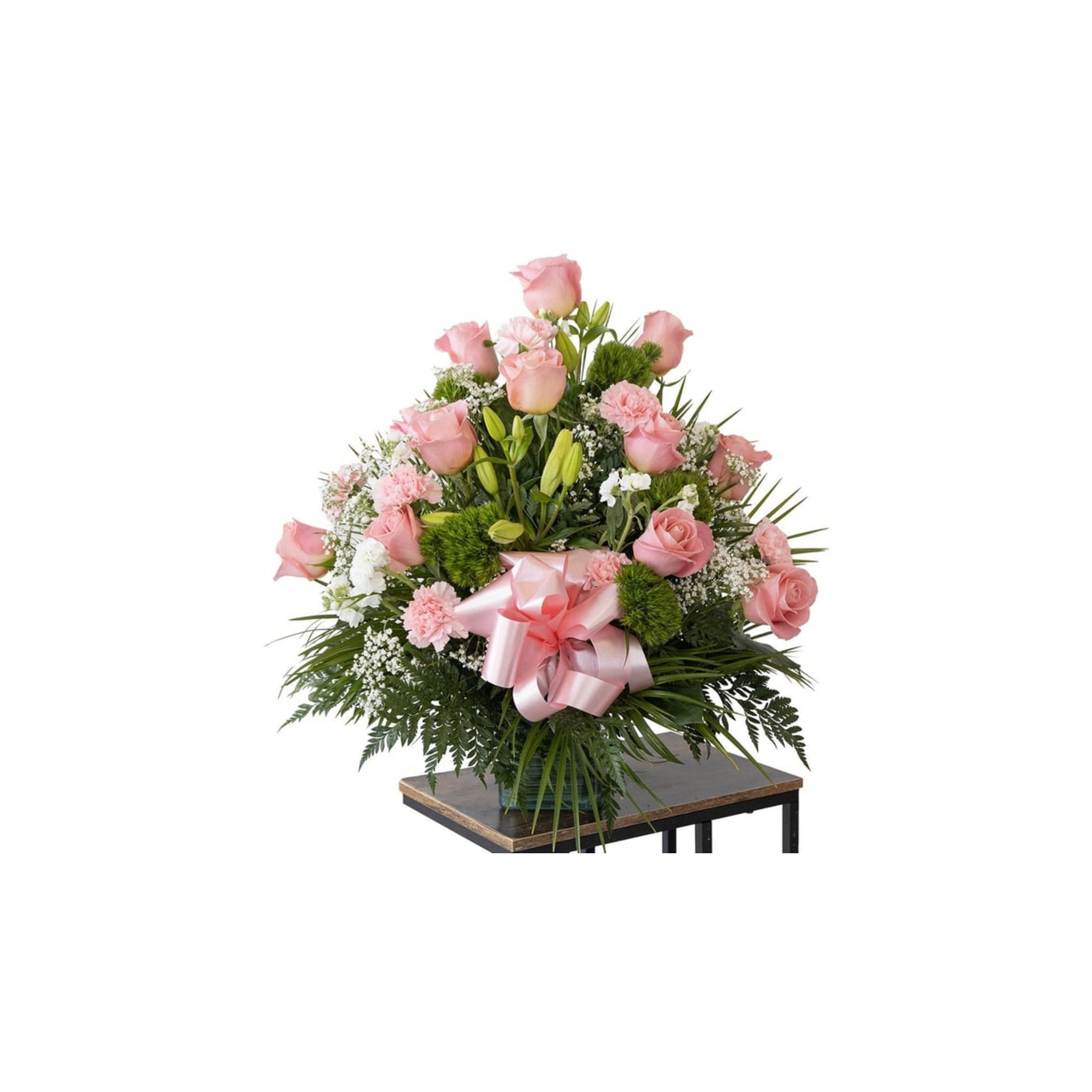 Fresh Flowers Cube Pink Roses - Walmart.com