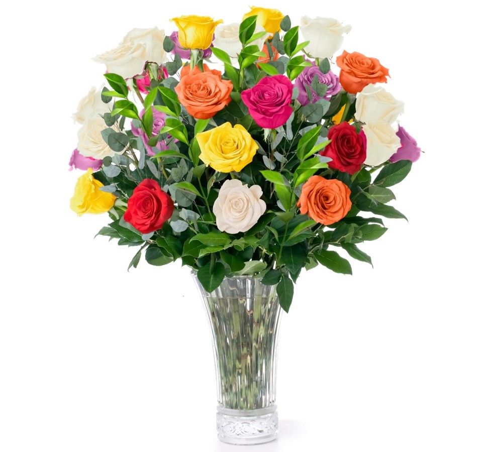 Sunny Day by Arabella Bouquets with Free Elegant, Hand-Blown Glass Vase ...