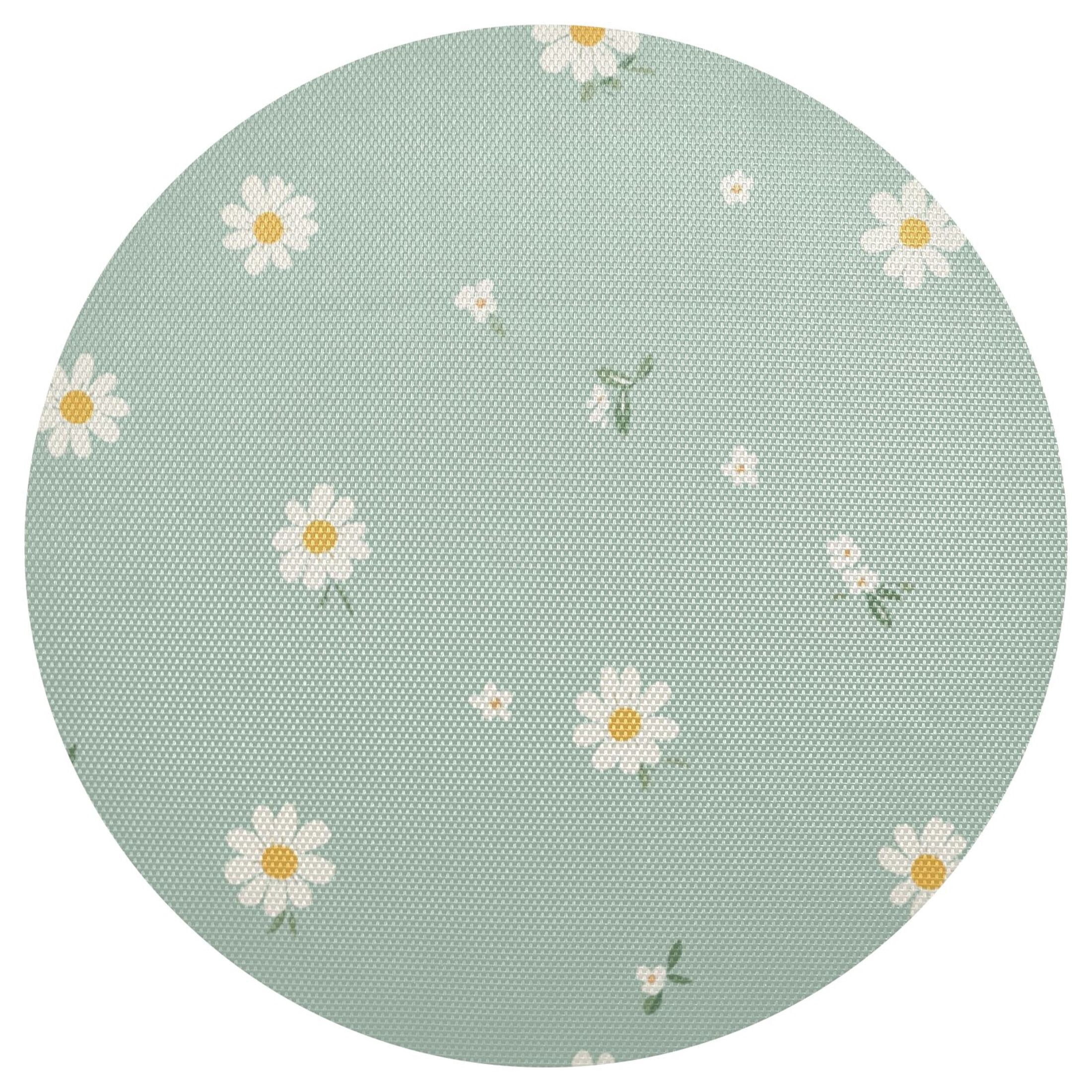 Fresh Flowers Design 4-Piece 15.4in Heat-Proof PVC Plate Mats, Easy Cut ...