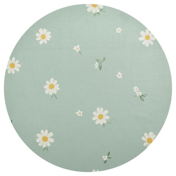 Fresh Flowers Design 6-Piece 15.4in Durable PVC Plate Mats, Heat ...