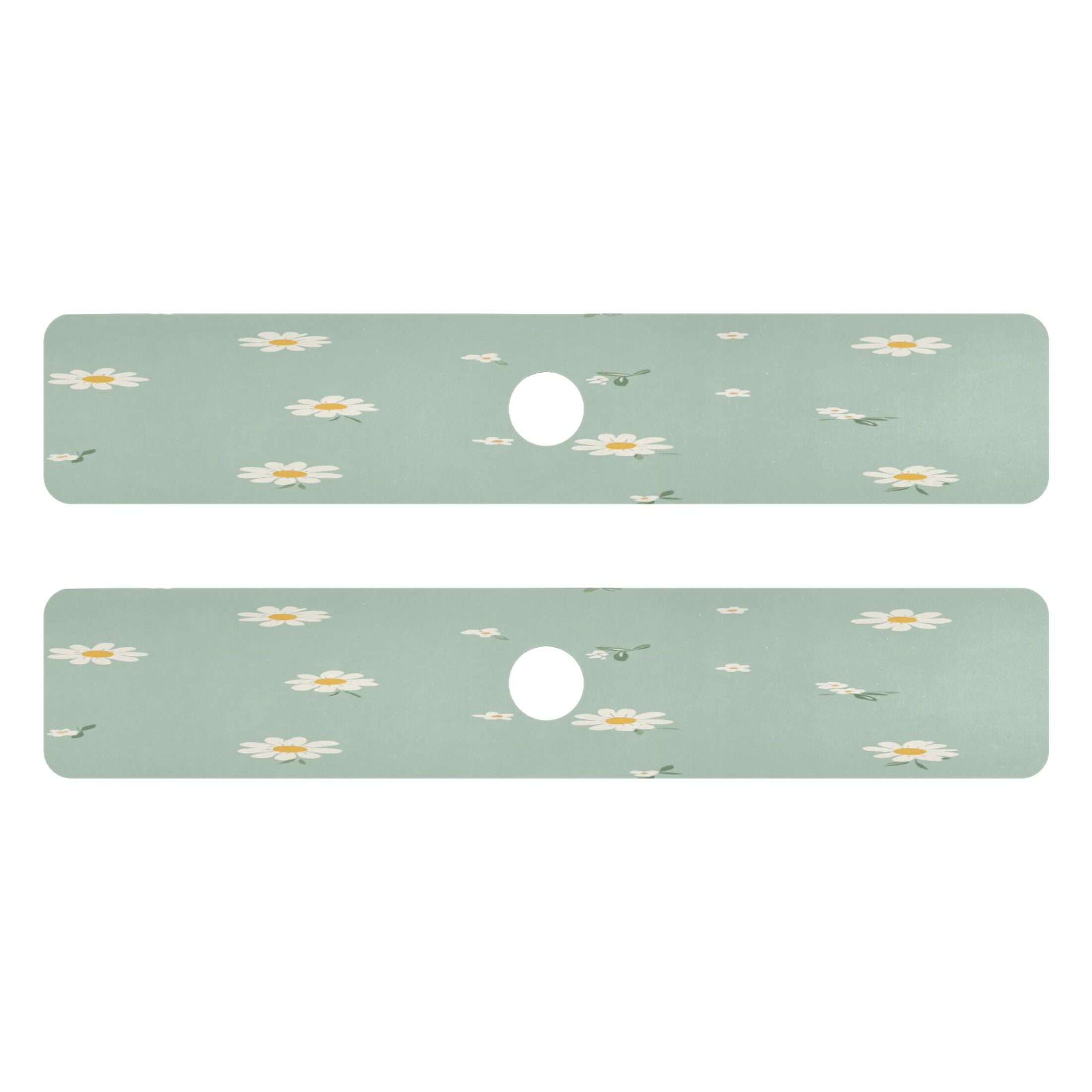 Fresh Flowers Design Extra Long Silicone Algae Sink Mat 30x5.4in 2 Pack ...