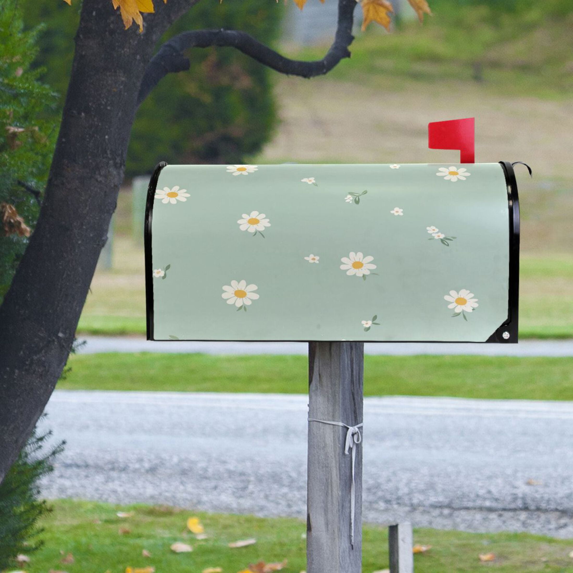 Fresh Flowers Design Magnetic PVC Mailbox Cover, 20.7" x 18" Standard ...