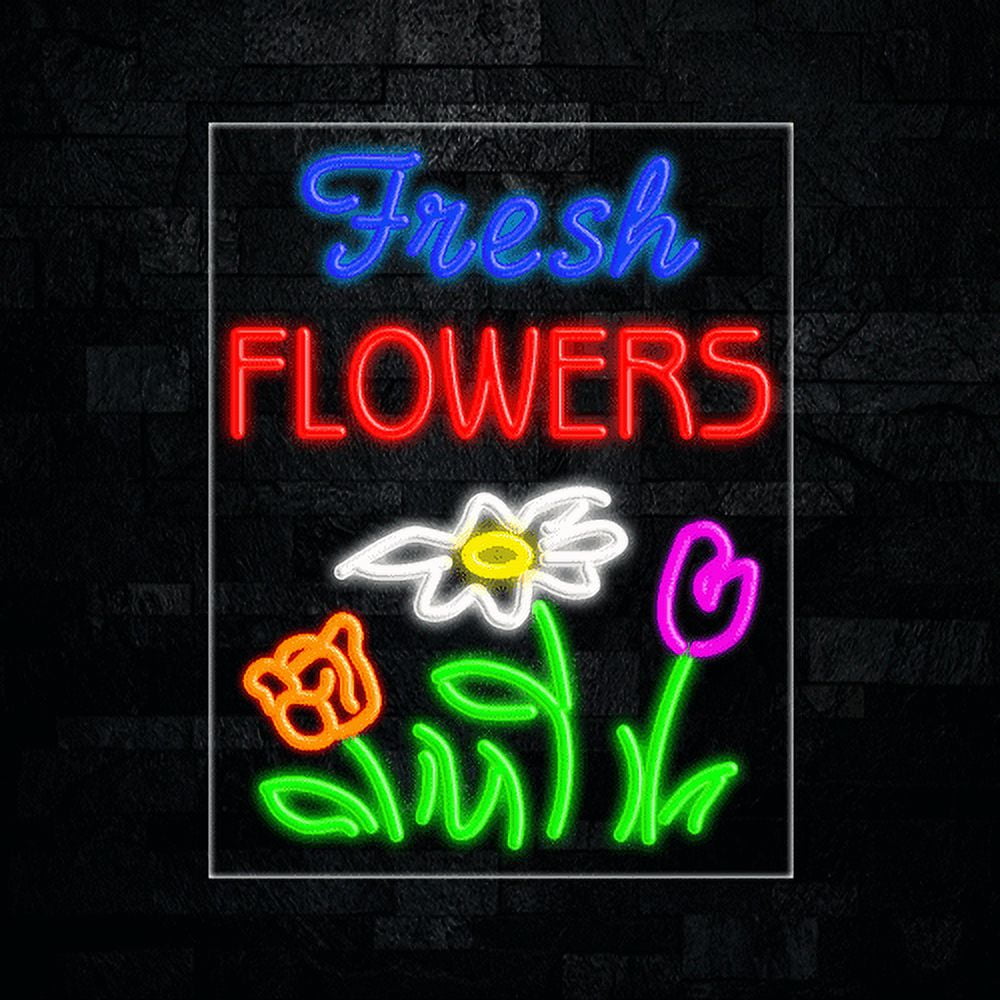 Fresh Flowers LED Neon Sign 22"L x 28"H #31708 - Walmart.com