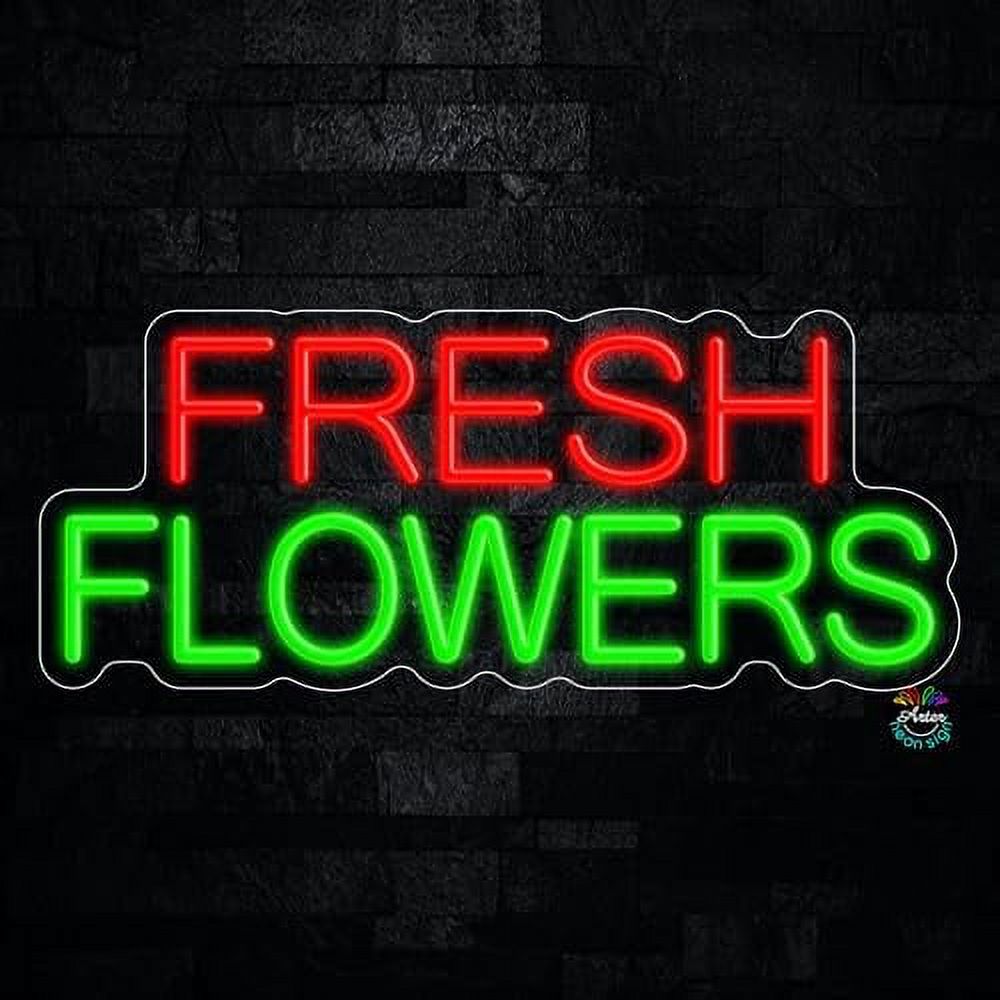 Fresh Flowers LED Neon Sign 24"L x 10"H #32297 - Walmart.com