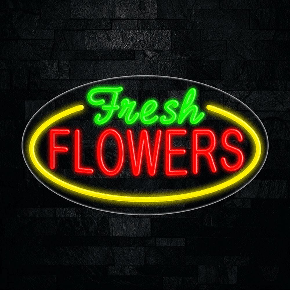 Fresh Flowers LED Neon Sign 28"L x 16"H #34521 - Walmart.com