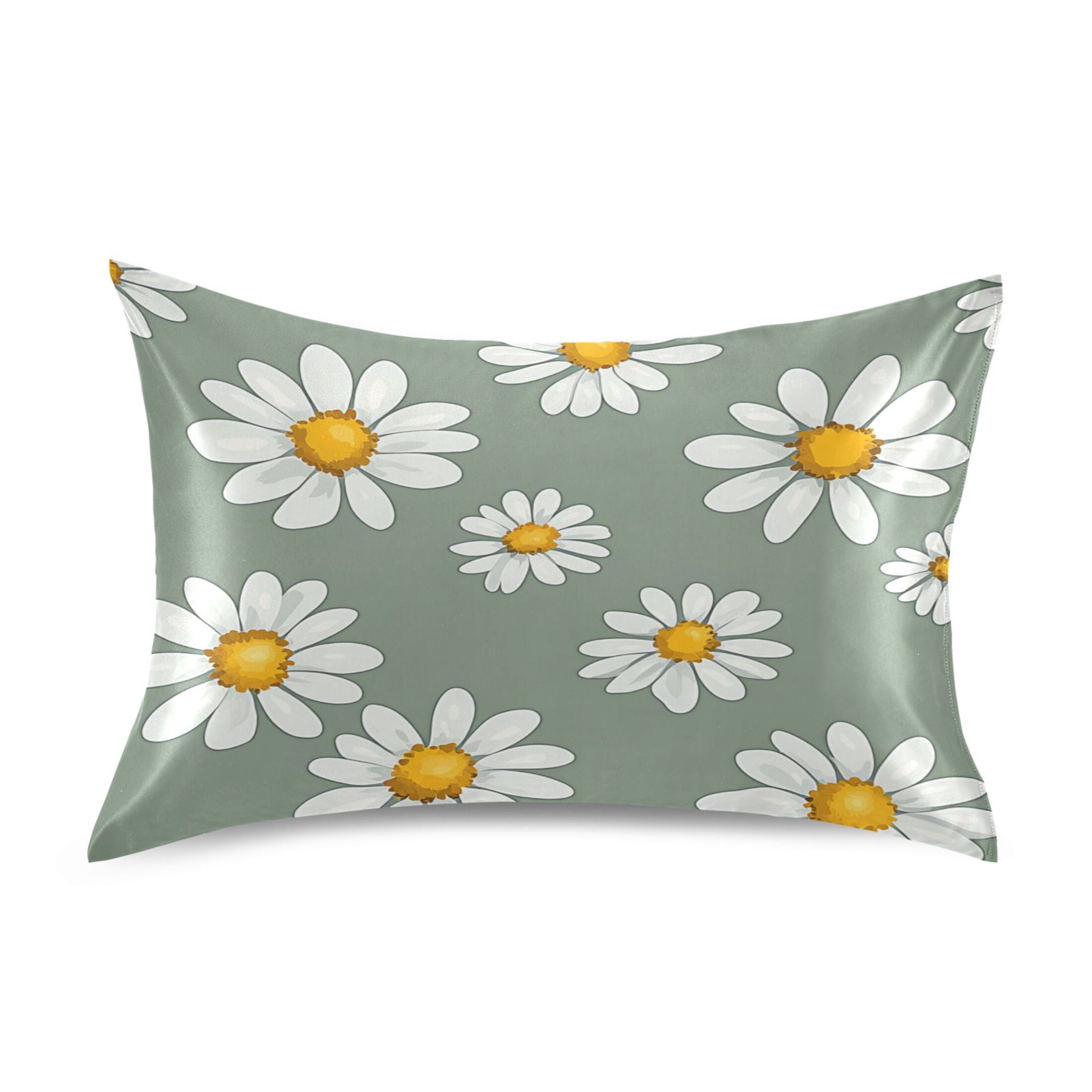 Fresh Flowers Pattern Design Queen Size Pillowcase Silky Smooth Finish ...