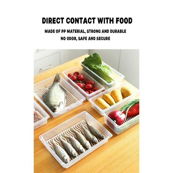 Fresh Food Storage Container With Lid For Fridge Organization ...