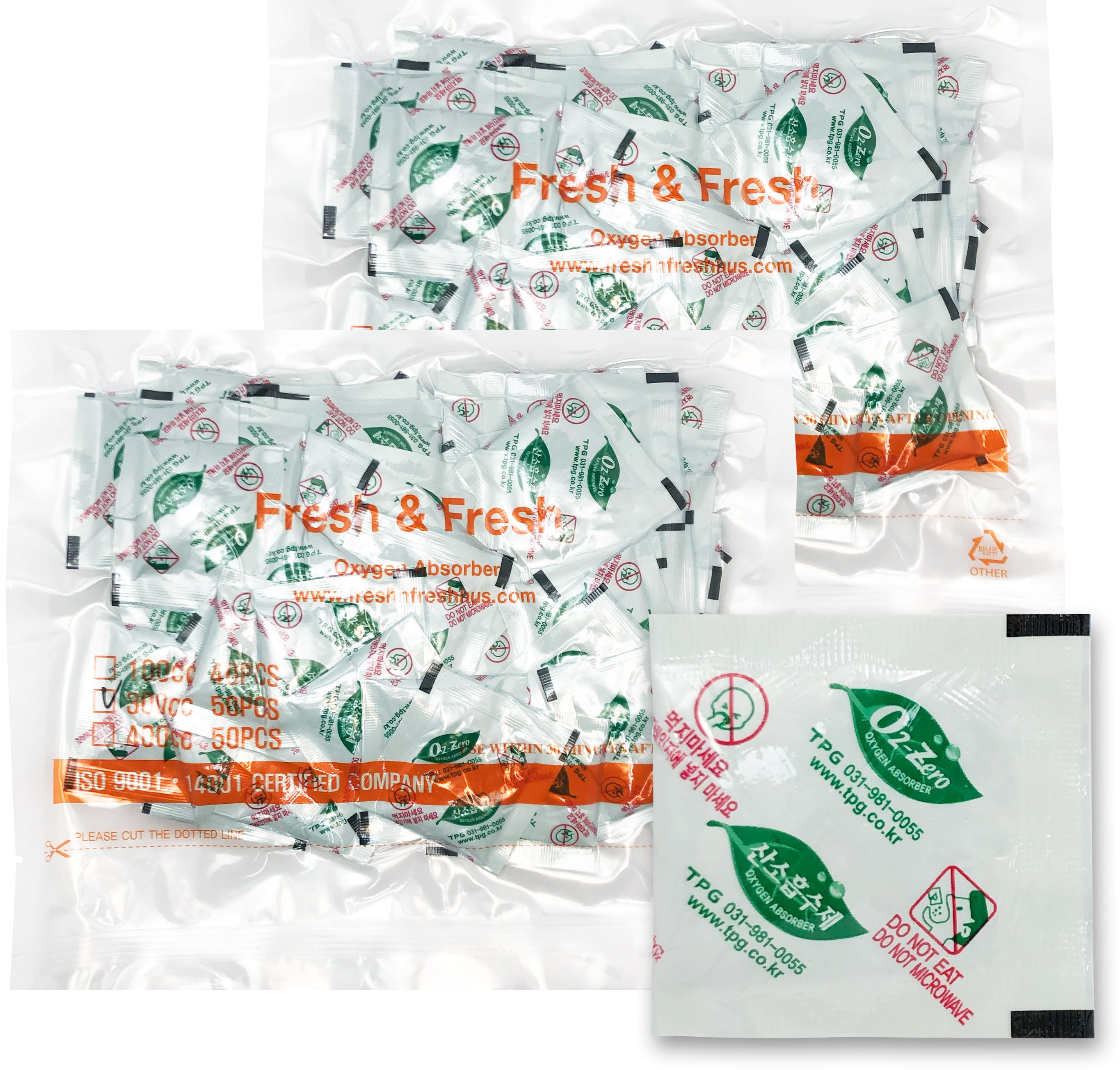 Fresh & Fresh [100 Packs] 300 CC Premium Oxygen Absorbers(2 Bag of 50 ...