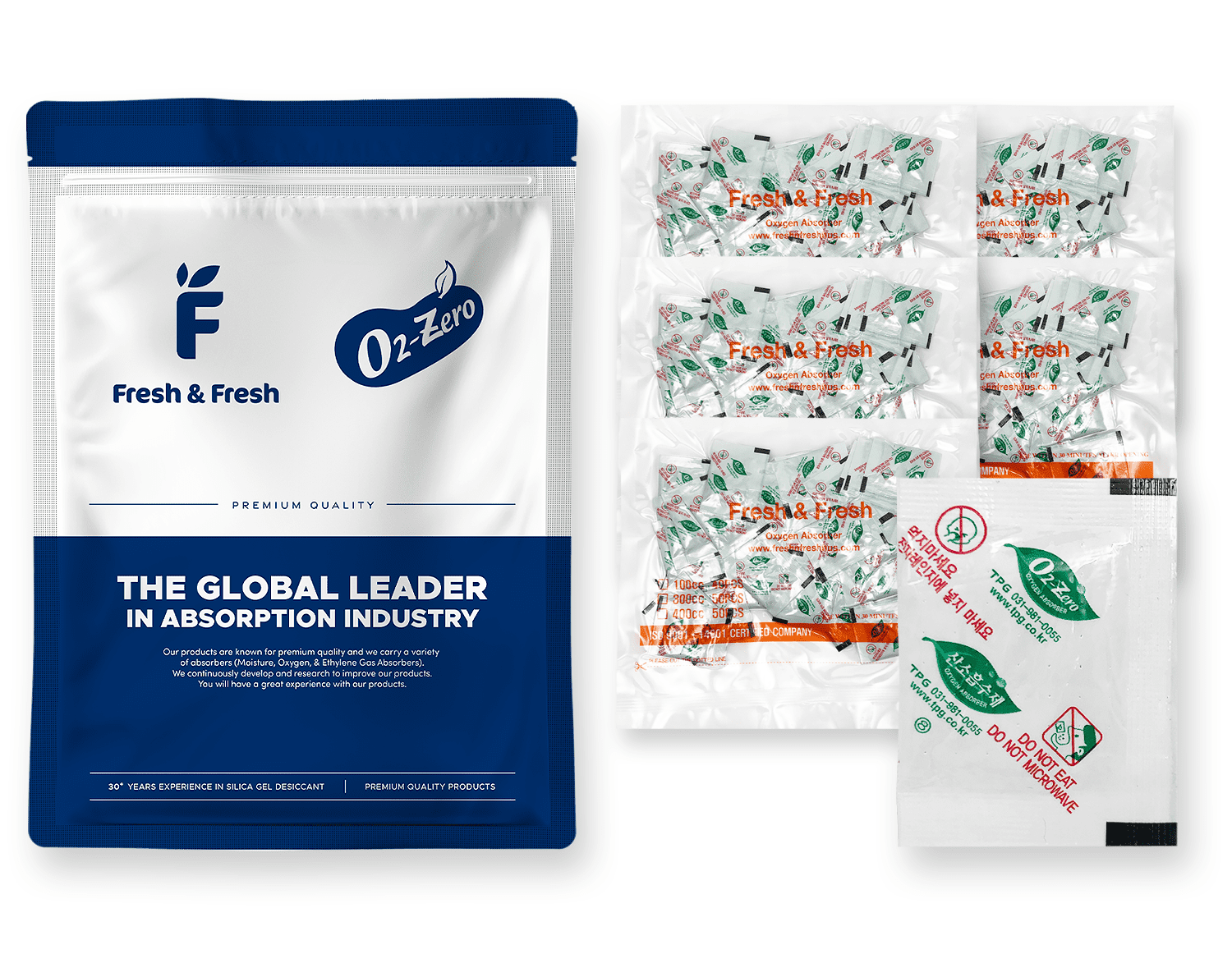 Fresh & Fresh [200 Packs] 100 CC Premium Oxygen Absorbers(5 Bag of 40 ...