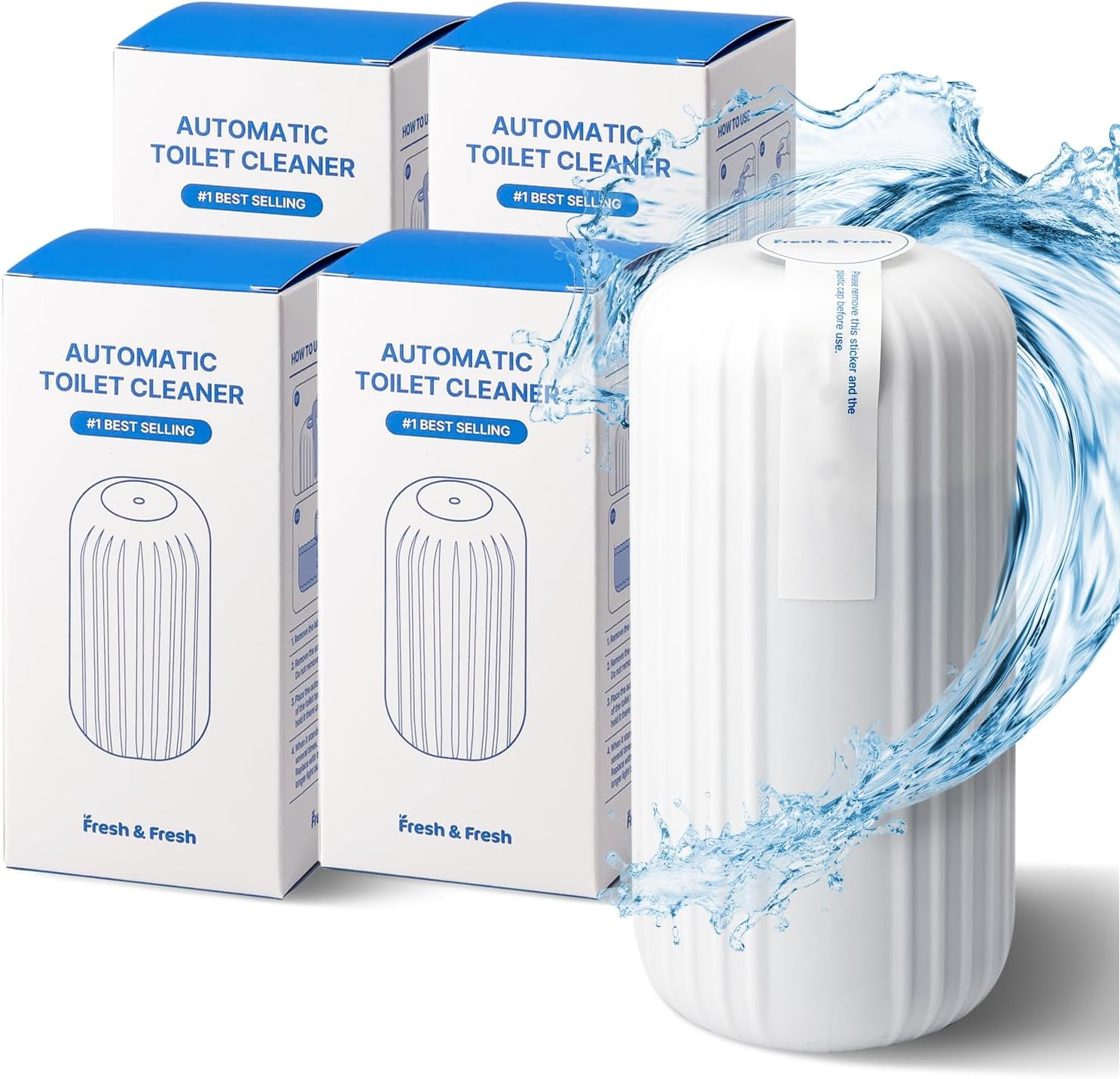 Fresh & Fresh Automatic Toilet Bowl Cleaner, 4 Bottles, Up to 2500 ...