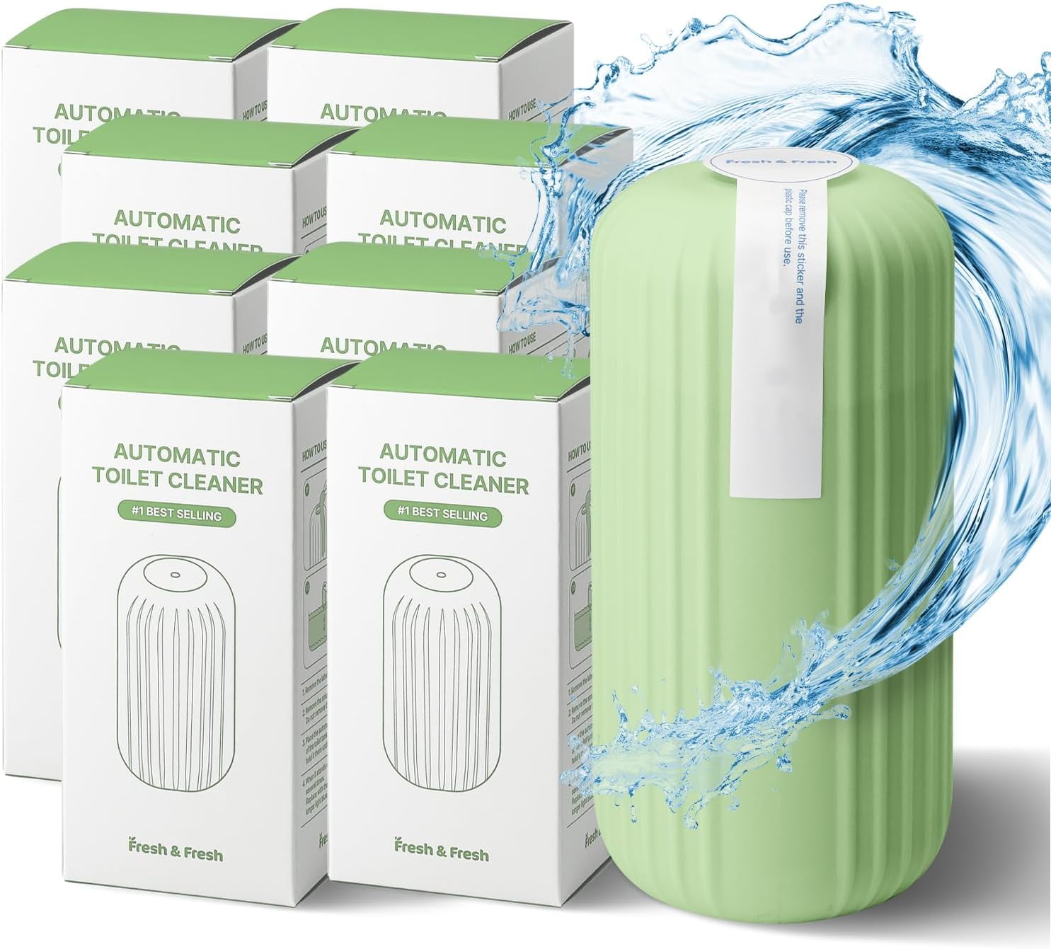 Fresh & Fresh Automatic Toilet Bowl Cleaners(Forest Green) - 8 Bottles ...