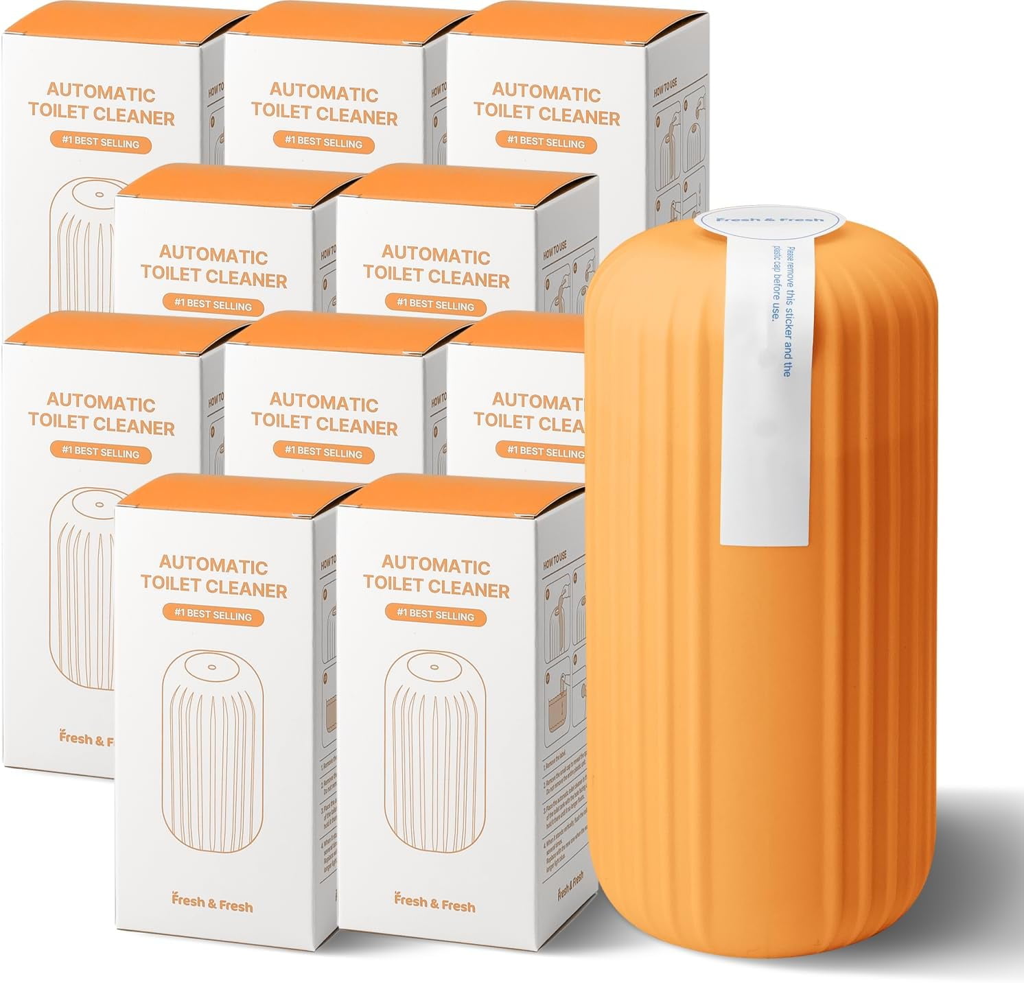Fresh & Fresh Automatic Toilet Bowl Cleaners(Sunset Orange) - 10 ...