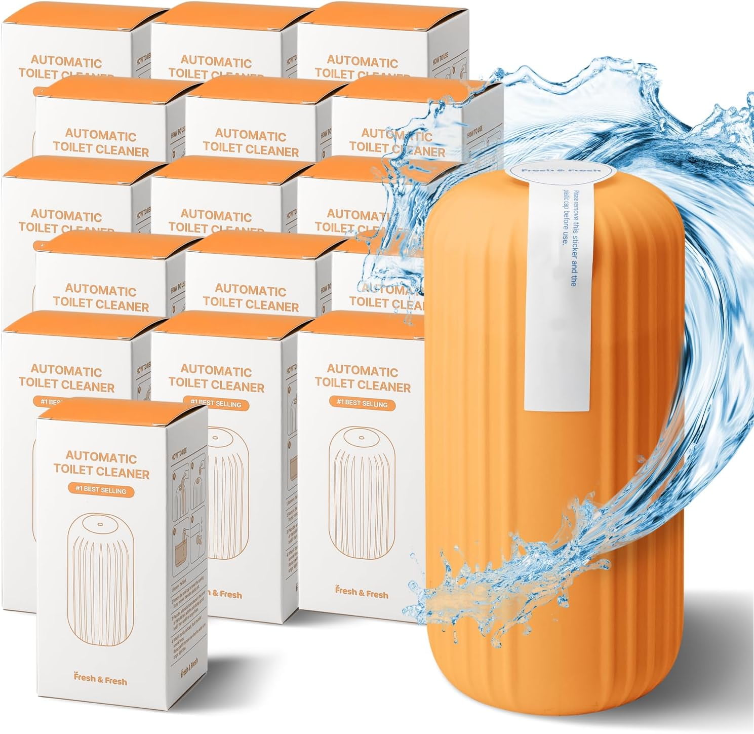 Fresh & Fresh Automatic Toilet Bowl Cleaners(Sunset Orange) - 16 ...