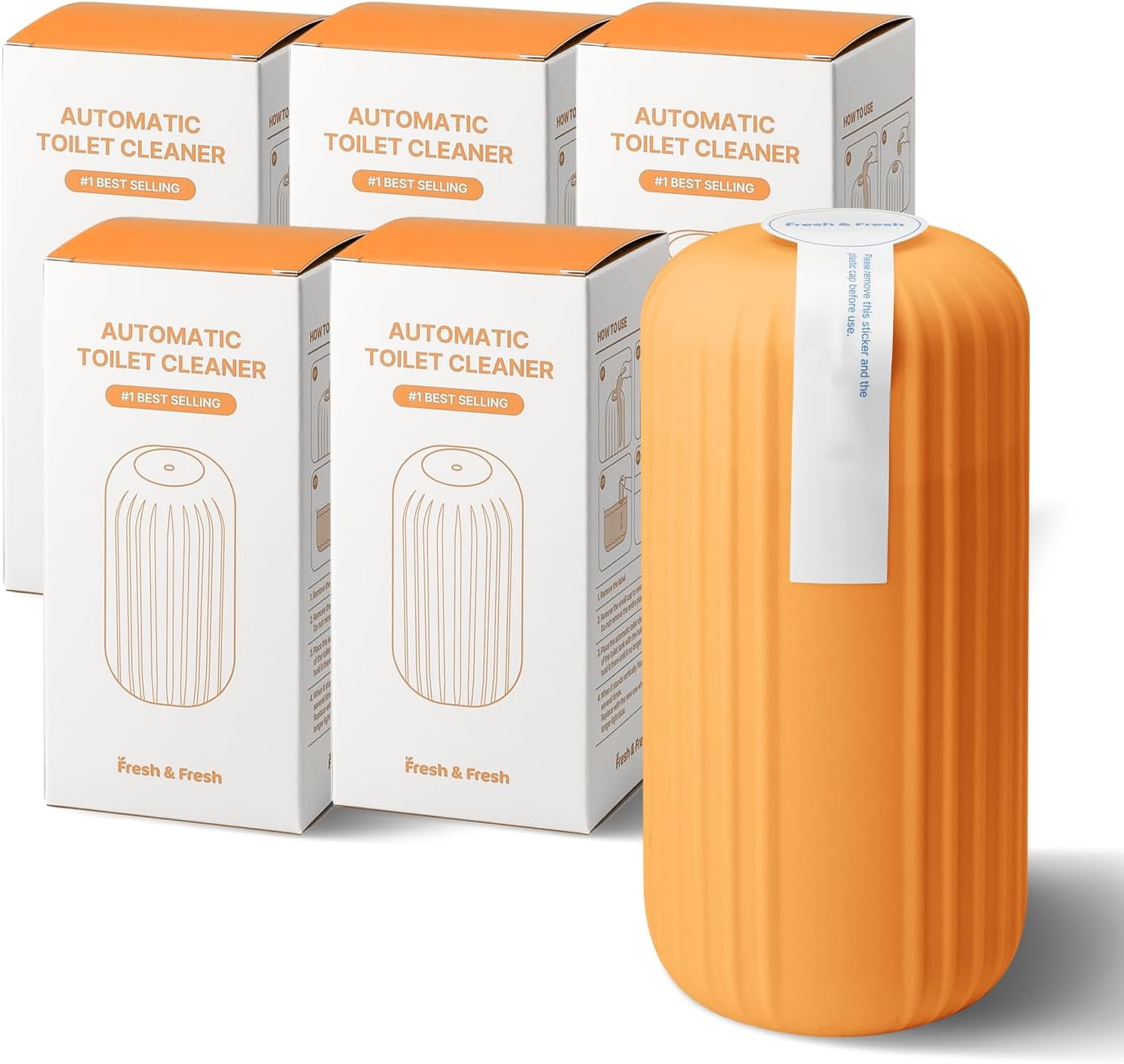 Fresh & Fresh Automatic Toilet Bowl Cleaners(Sunset Orange) - 5 Bottles ...