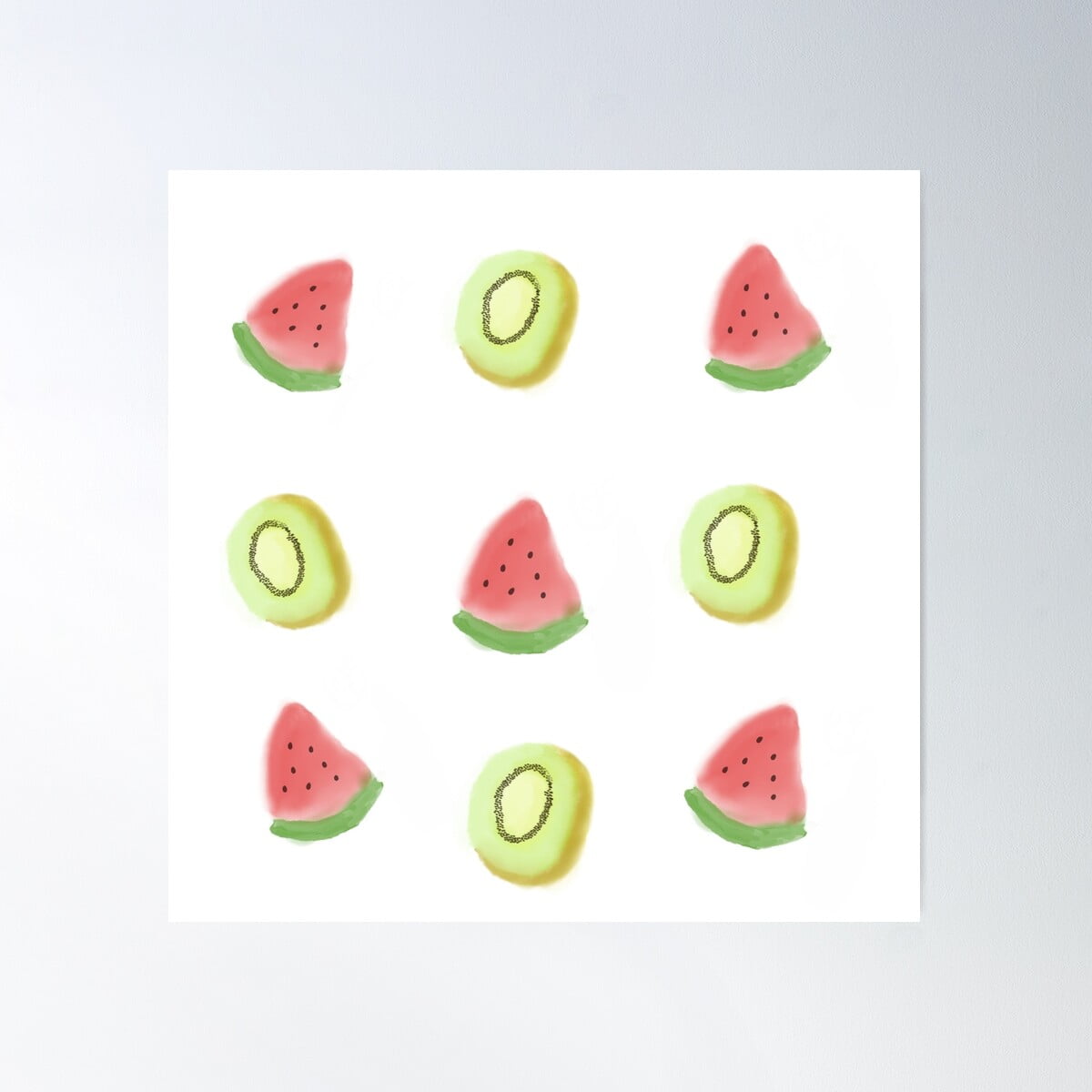 Fresh From Sliced Fruit Poster Wall Art, Modern Wall Decor For Living ...