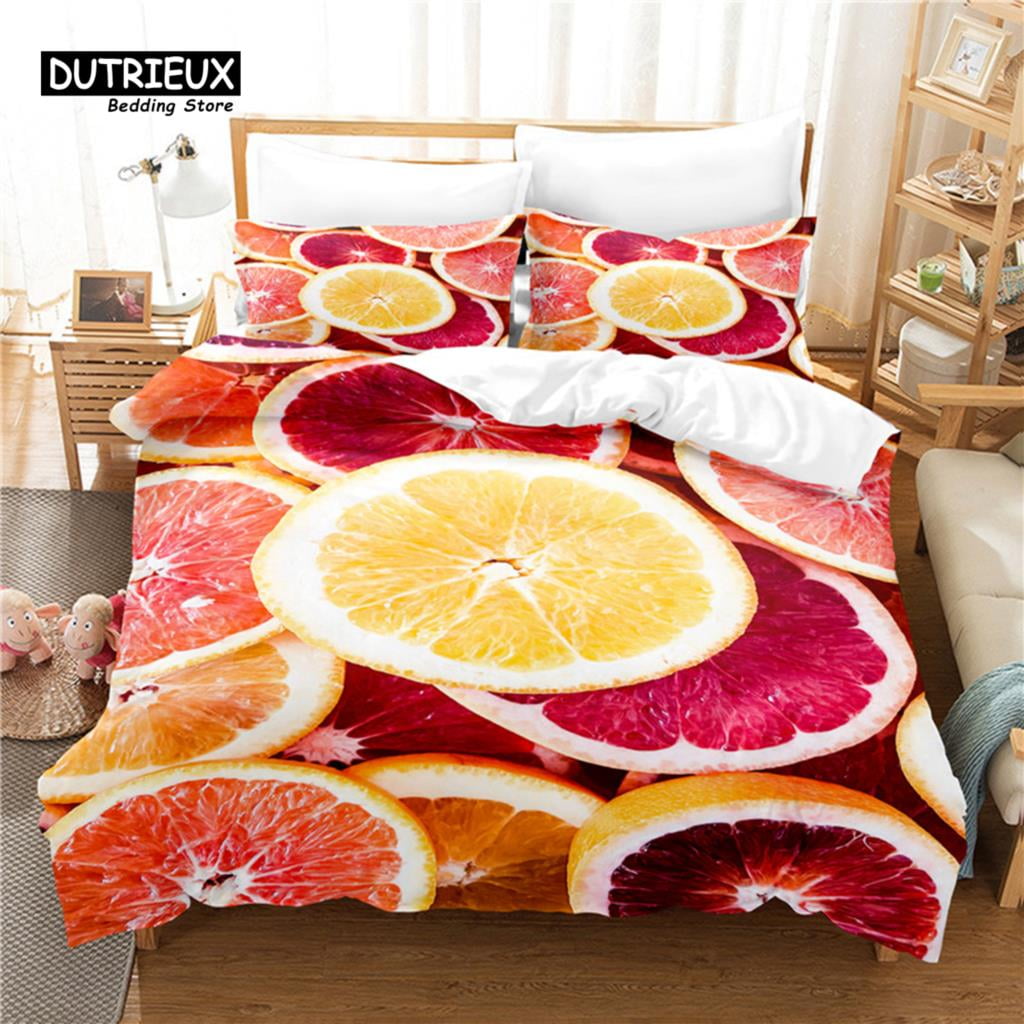 Fresh Fruit Bedding Set 3Pcs Duvet Cover Set Soft Comfortable ...