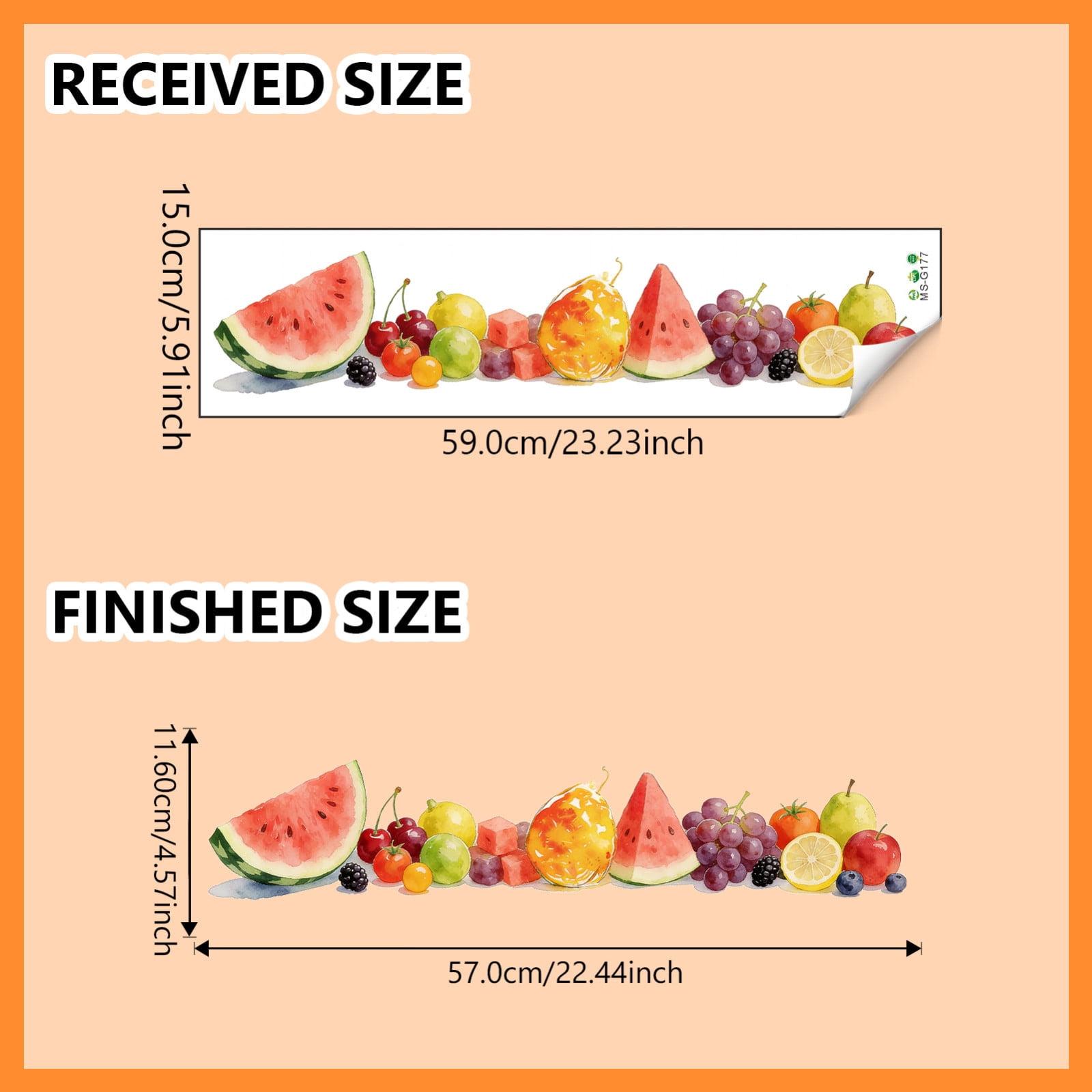 Fresh Fruit Combination Stickers Removable Window Cling Decals for ...