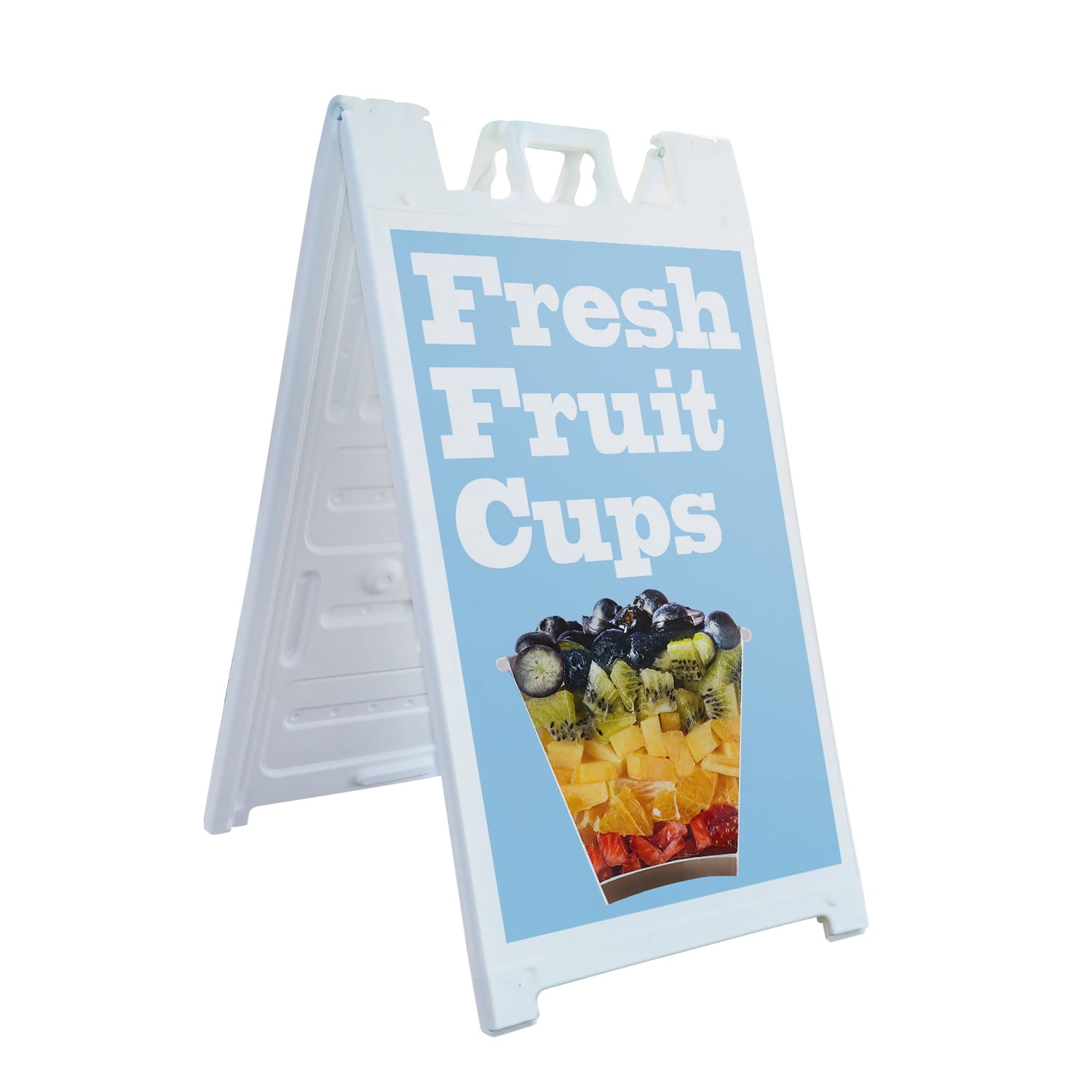 Fresh Fruit Cups 24" x 36" Double Sided A-Frame Sidewalk Sign Includes ...