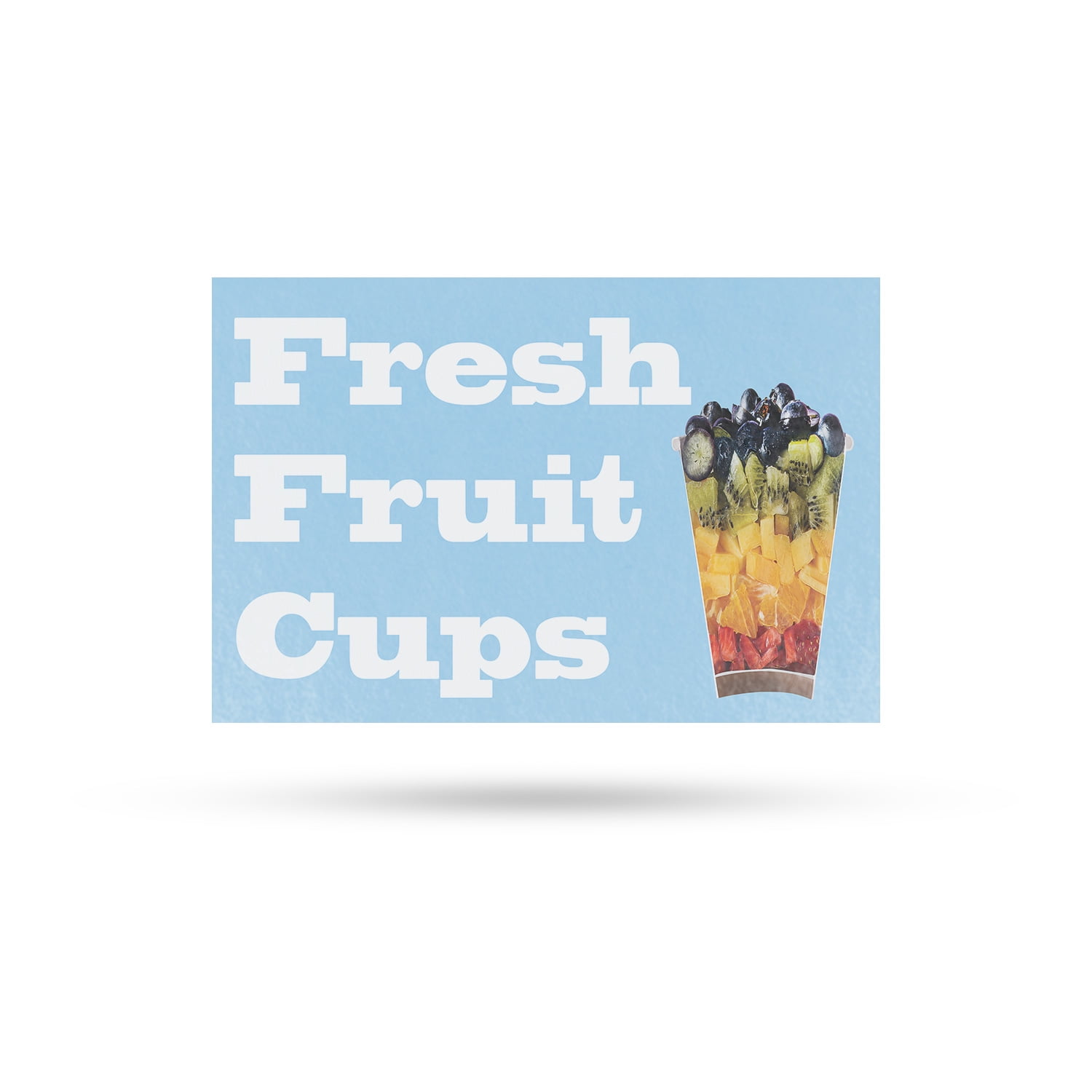 Fresh Fruit Cups Vinyl Decal 24 Inch x 36 Inch Weatherproof Heavy-Duty ...