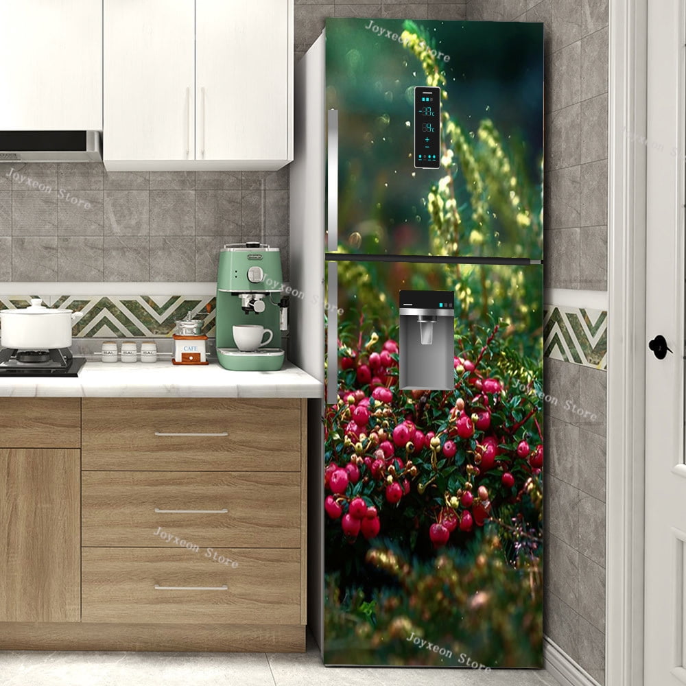 Fresh Fruit Full Door Cover Fridge Magnet Frosted Surface Material PVC ...
