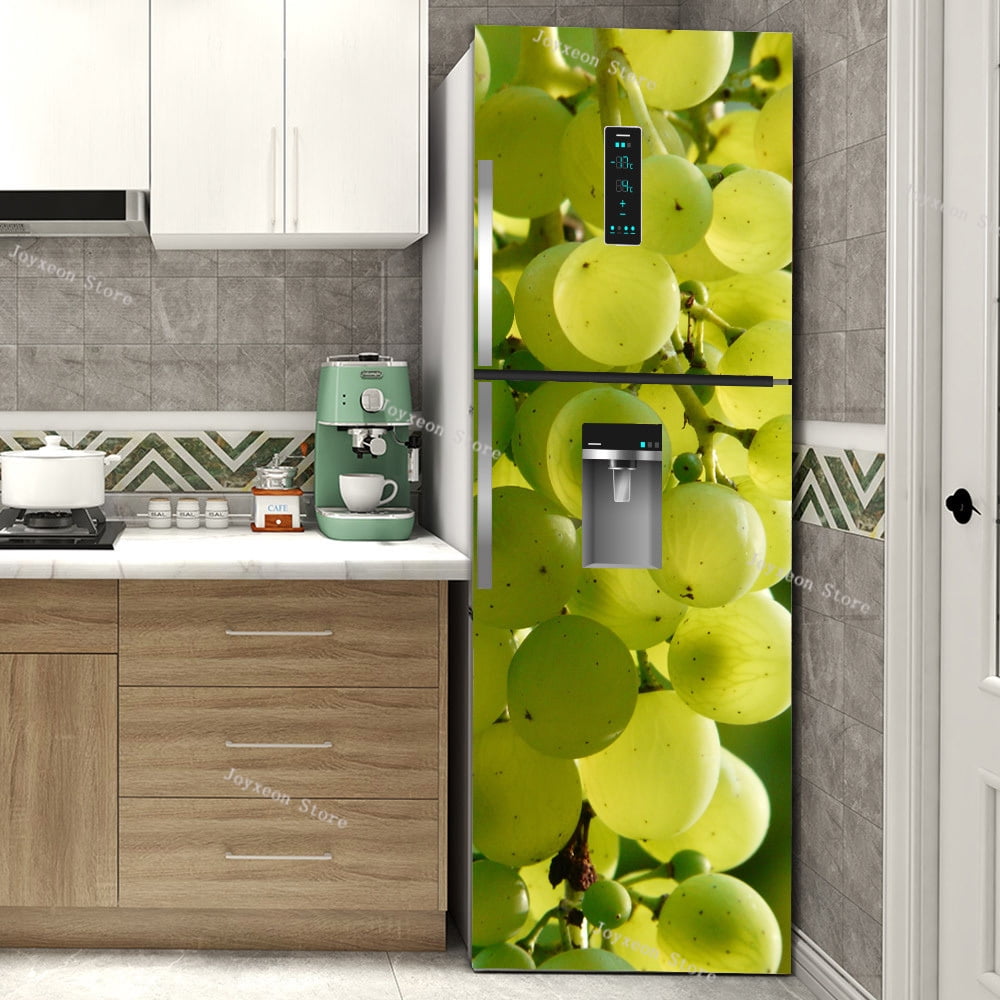 Fresh Fruit Full Door Cover Fridge Magnet Frosted Surface Material PVC ...