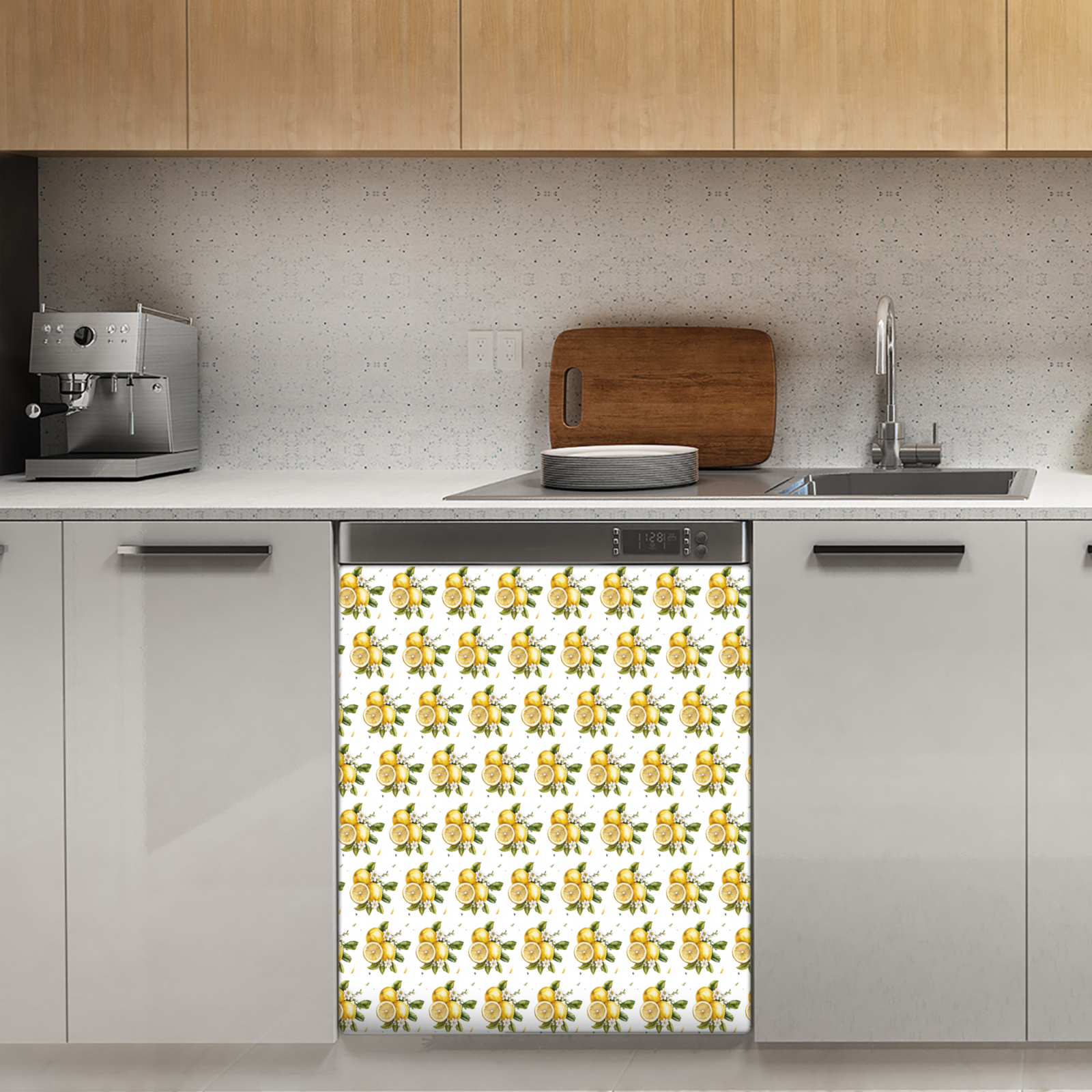 Fresh Fruit Lemons Dishwasher Magnet Cover Decorative Sticker for Home ...
