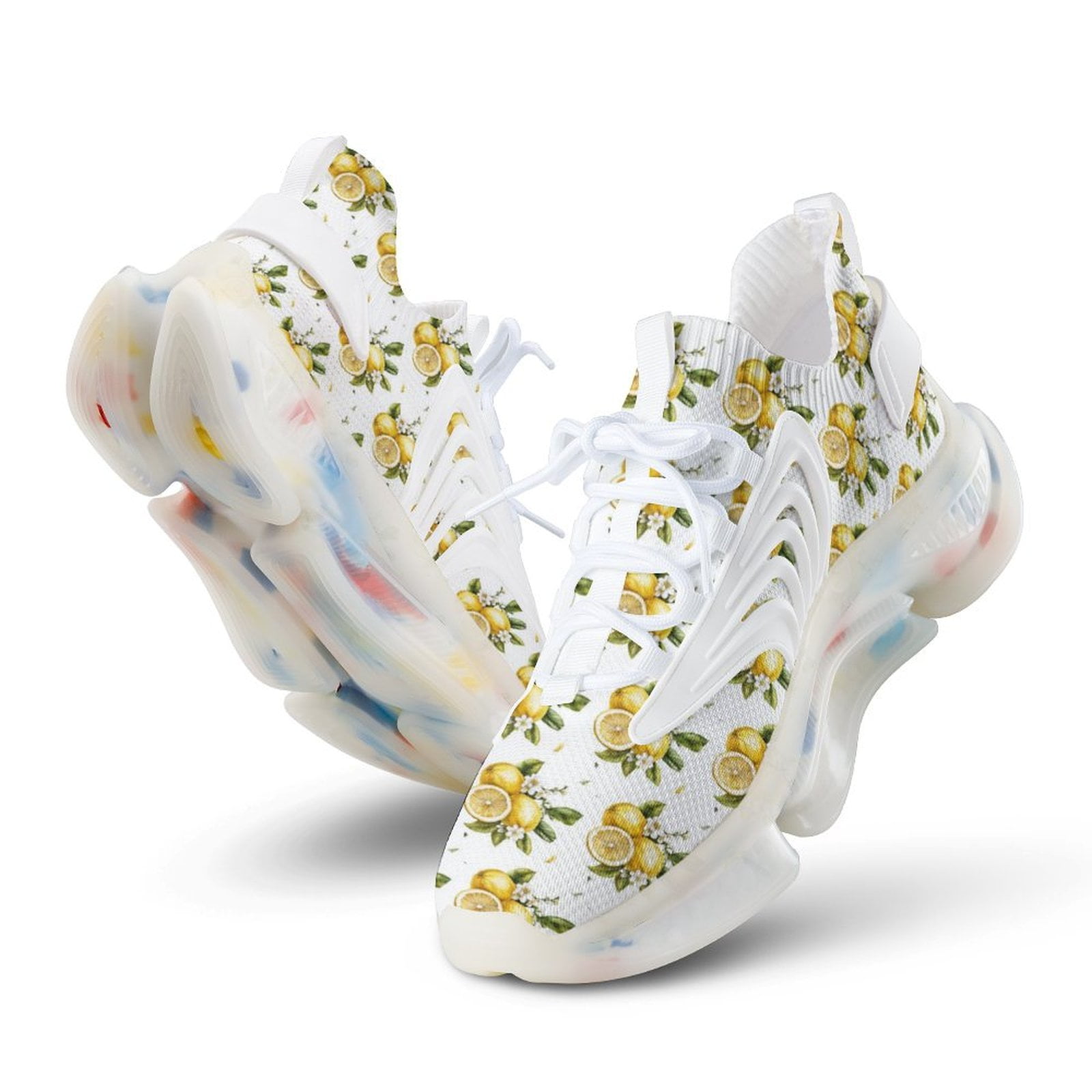 Fresh Fruit Lemons Walking Shoes for Men Woman Lightweight Tennis ...