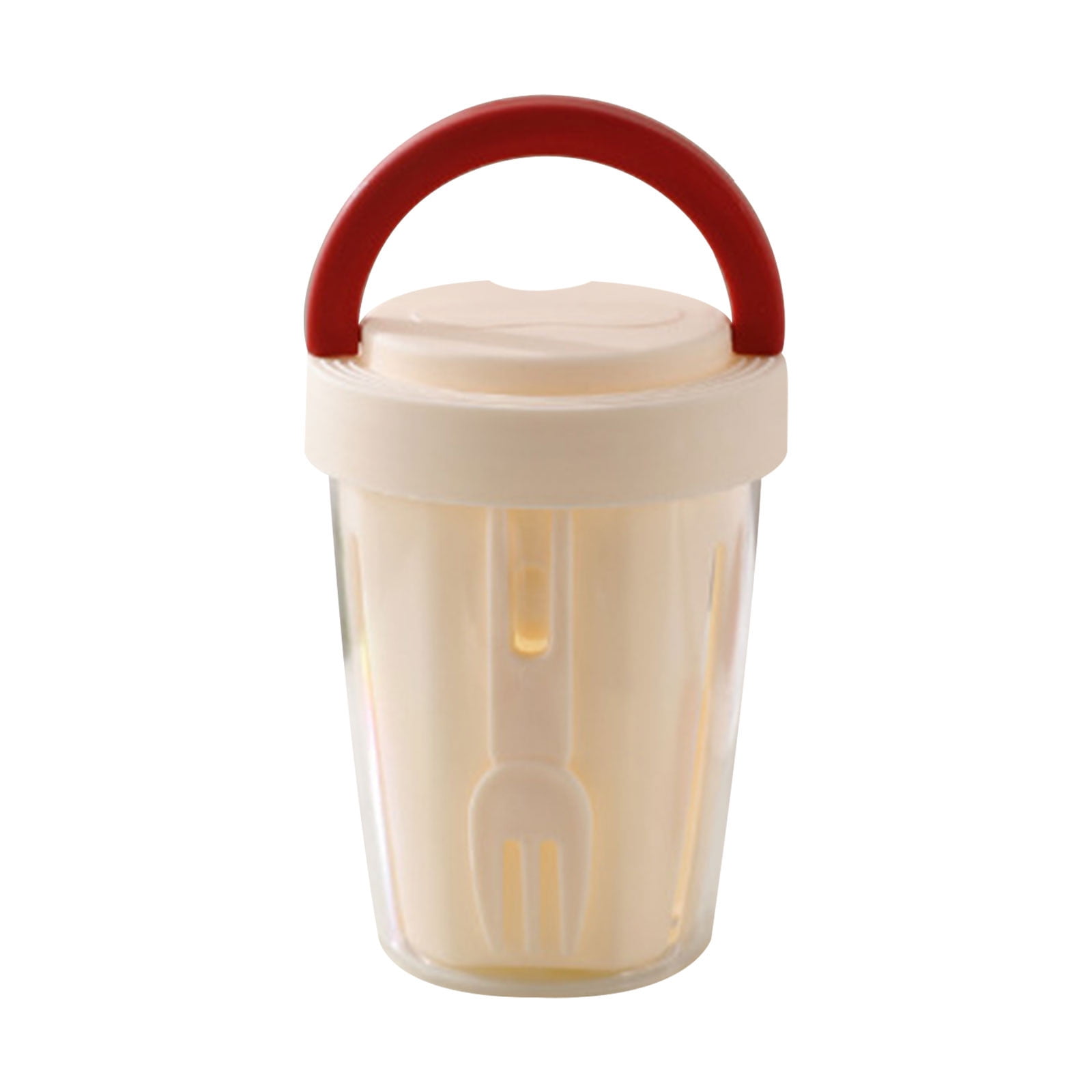 Fresh Fruit Salad Storage Cup to Go with Folding Handle, Lids, Reusable ...