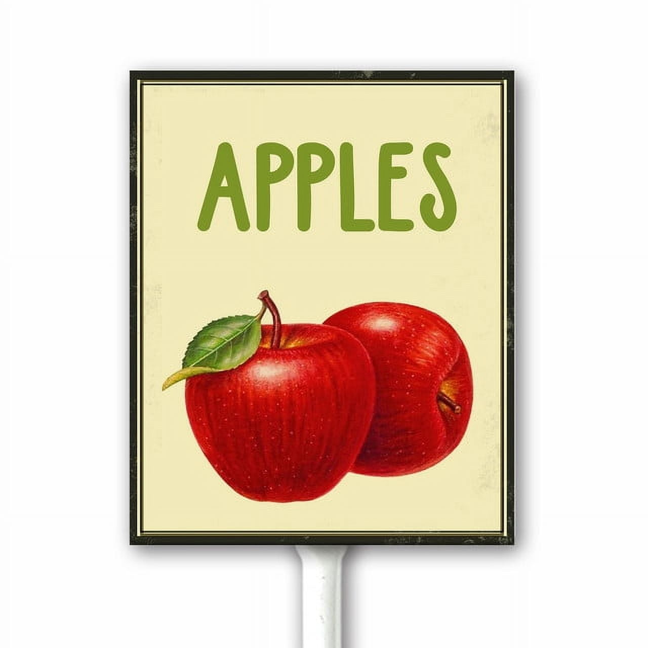 Fresh Fruit Signs For Garden Apples Yard Sign With Metal Stake ...