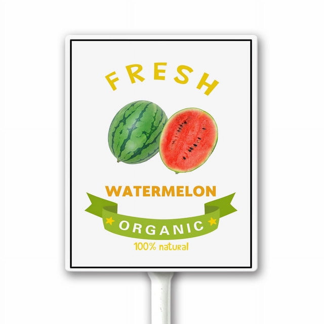 Fresh Fruit Signs Watermelon Organic Fruits Nursery Garden Label Sign ...