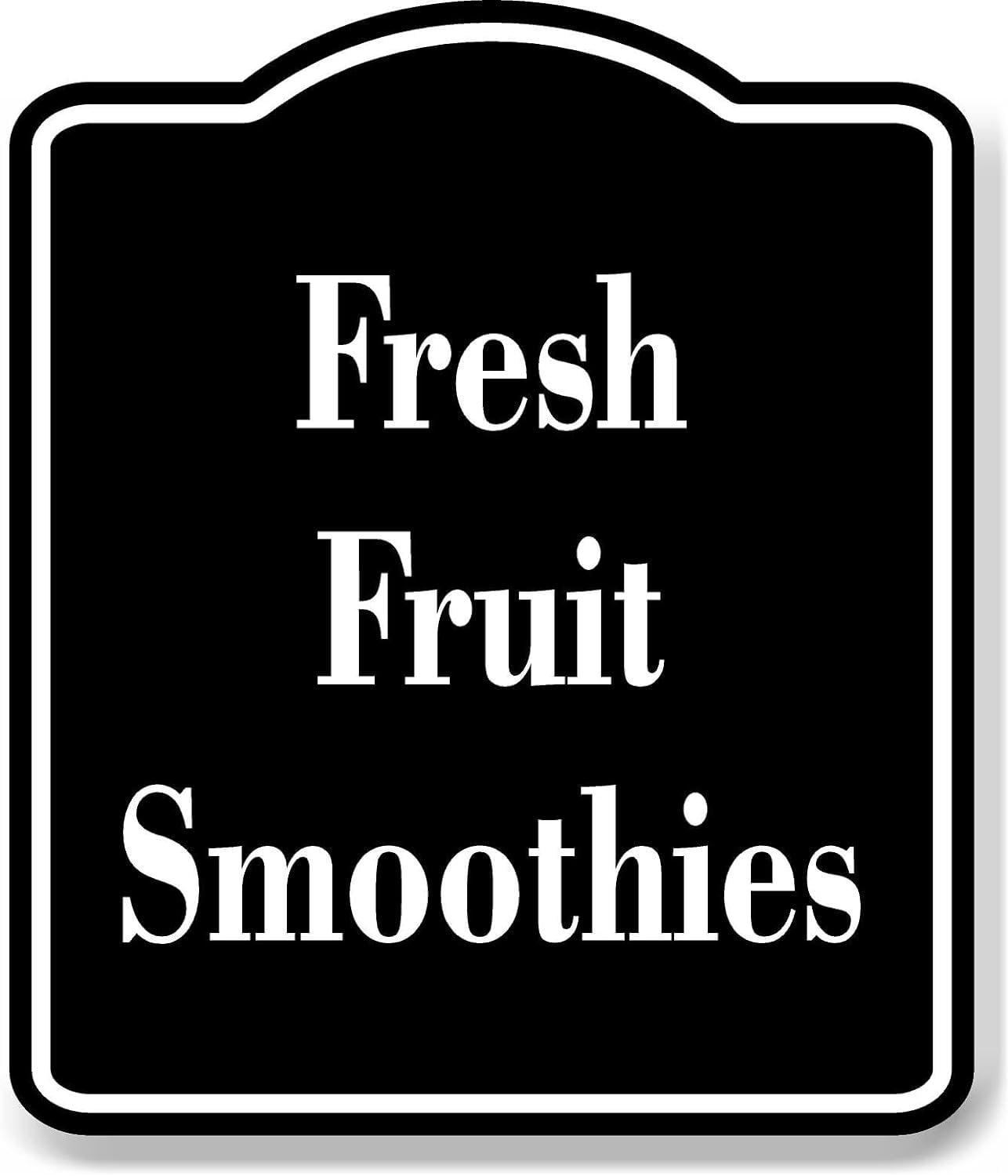 Fresh Fruit Smoothies BLACK Aluminum Composite Sign - 20"x24" - Walmart.com