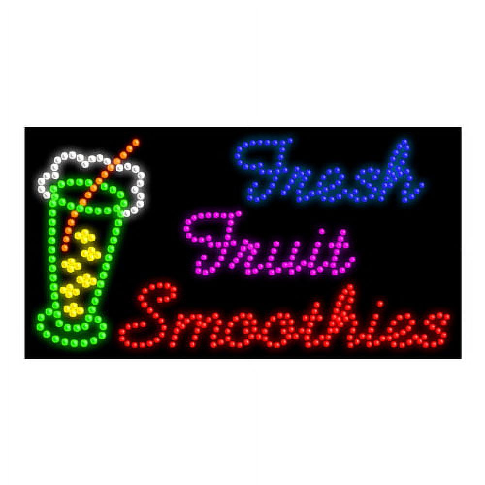 Fresh Fruit Smoothies-LED Dots Sign Made in USA - Walmart.com