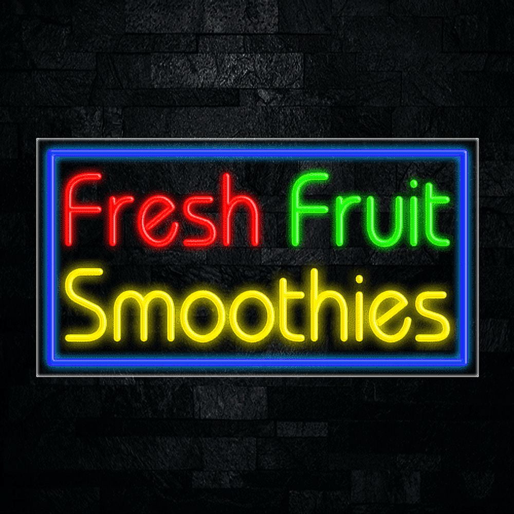 Fresh Fruit Smoothies LED Neon Sign 33"L x 18"H #31709 - Walmart.com