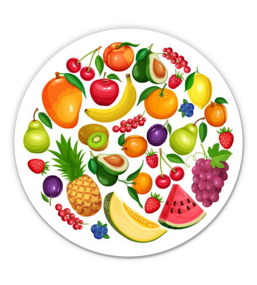 Fresh Fruits - 12" Vinyl Sticker Waterproof Decal - Walmart.com