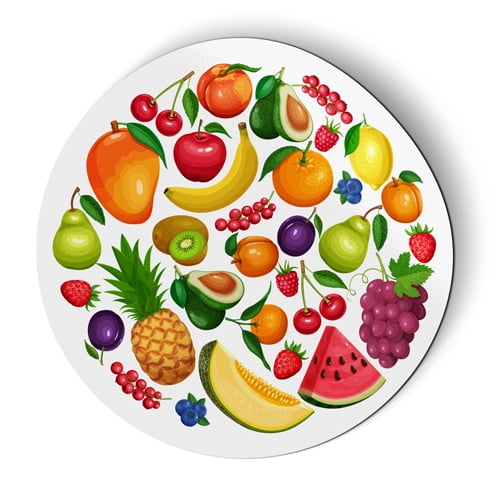 Fresh Fruits - 5" Magnet for Car Locker Refrigerator - Walmart.com