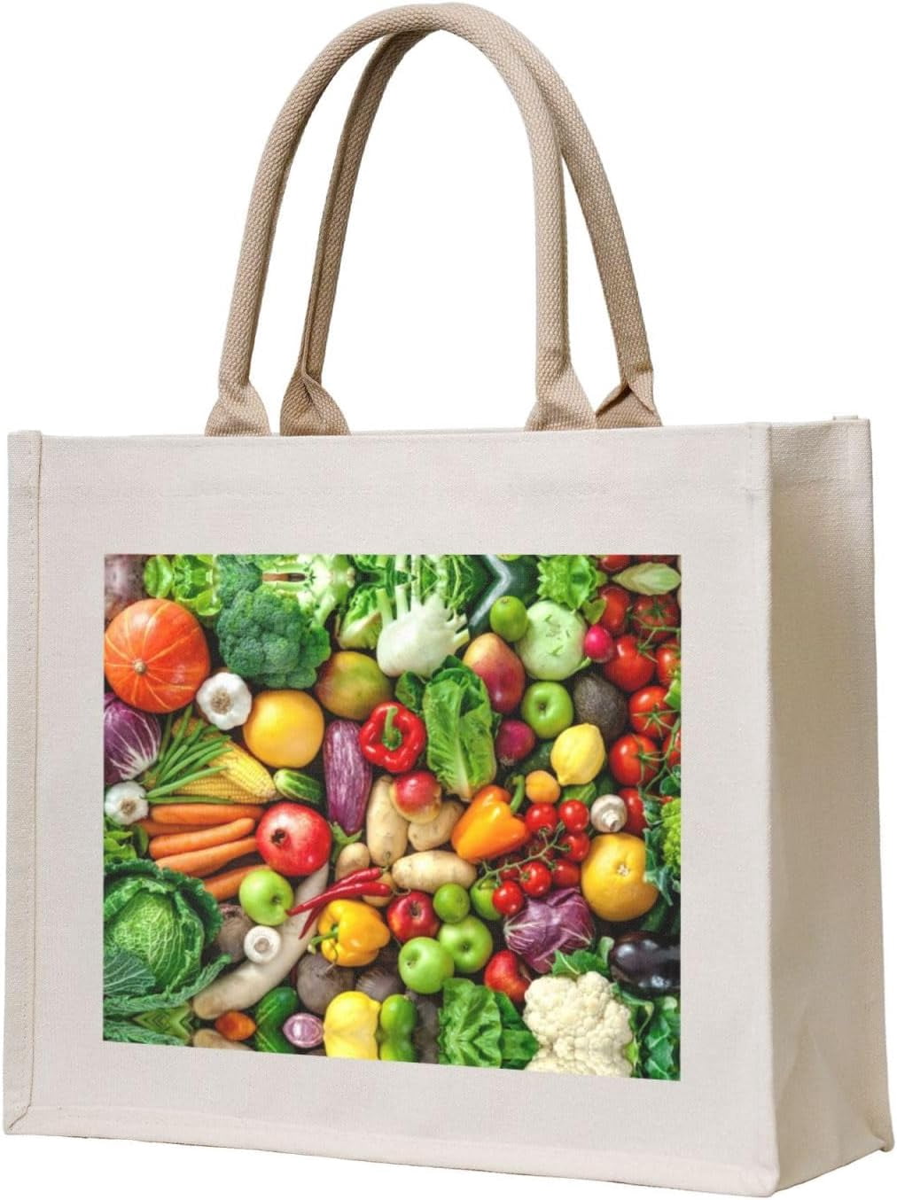 Fresh Fruits And Vegetables Canvas Tote Bag For Women, Aesthetics Gifts ...