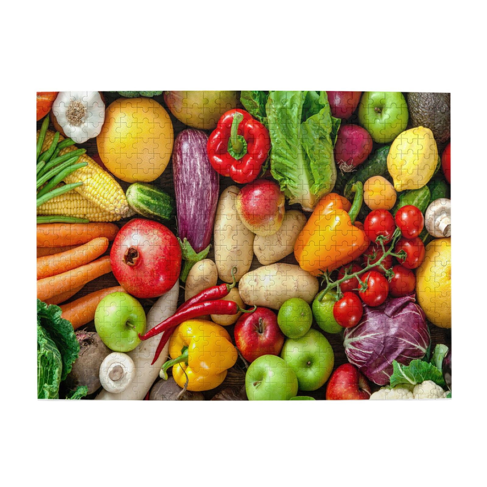 Fresh Fruits And Vegetables, Jigsaw Puzzles 500 Pieces Wooden Jigsaw ...