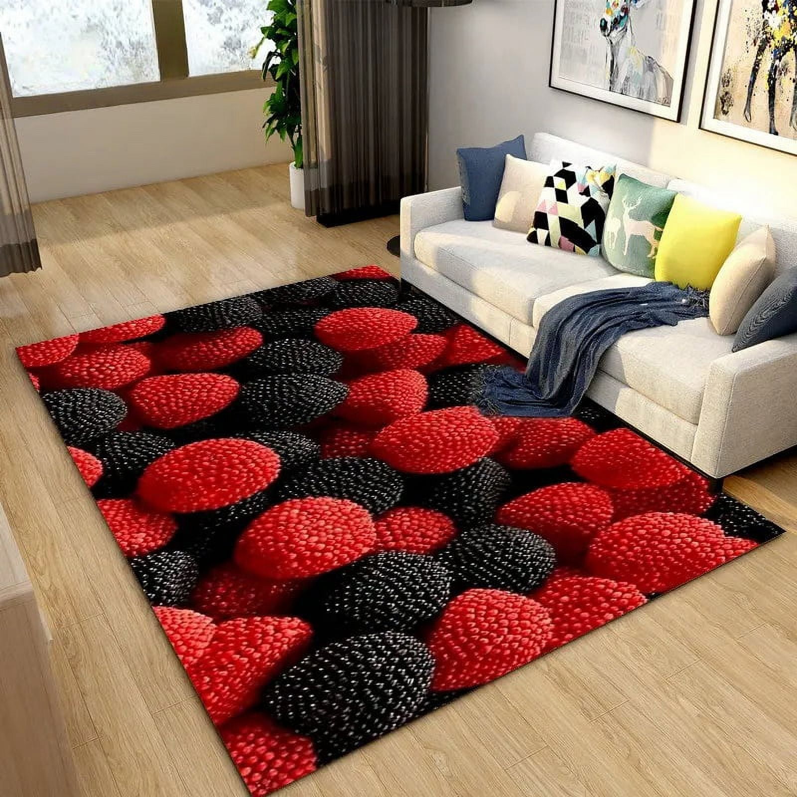 Fresh Fruits Kitchen Mat Area Rug Large Carpet Rug for Living Room ...