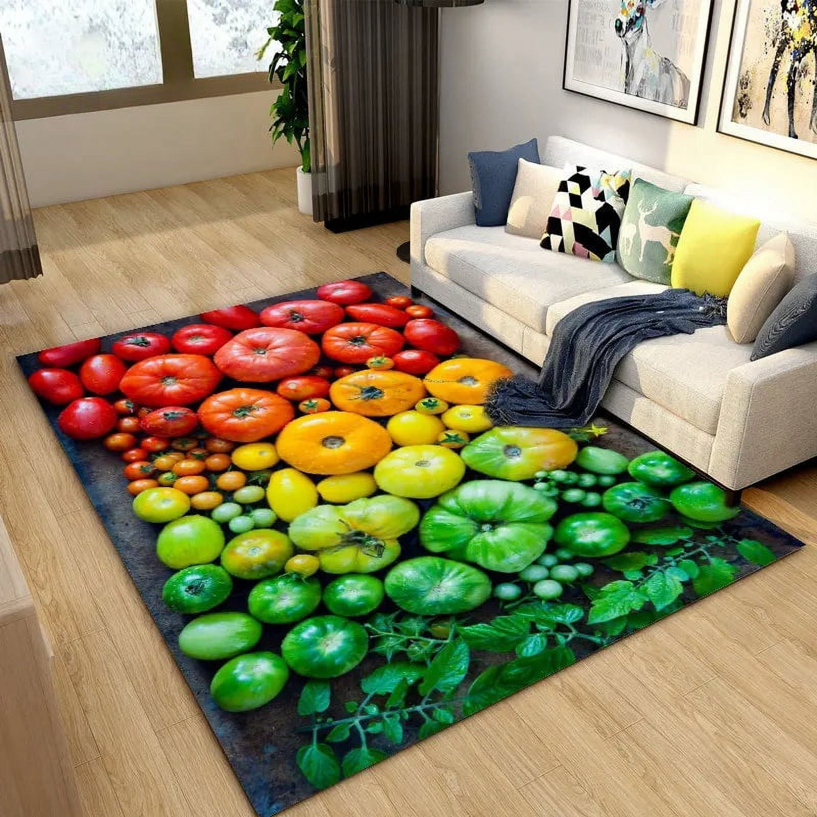 Fresh Fruits Kitchen Mat Area Rug Large Carpet Rug for Living Room ...
