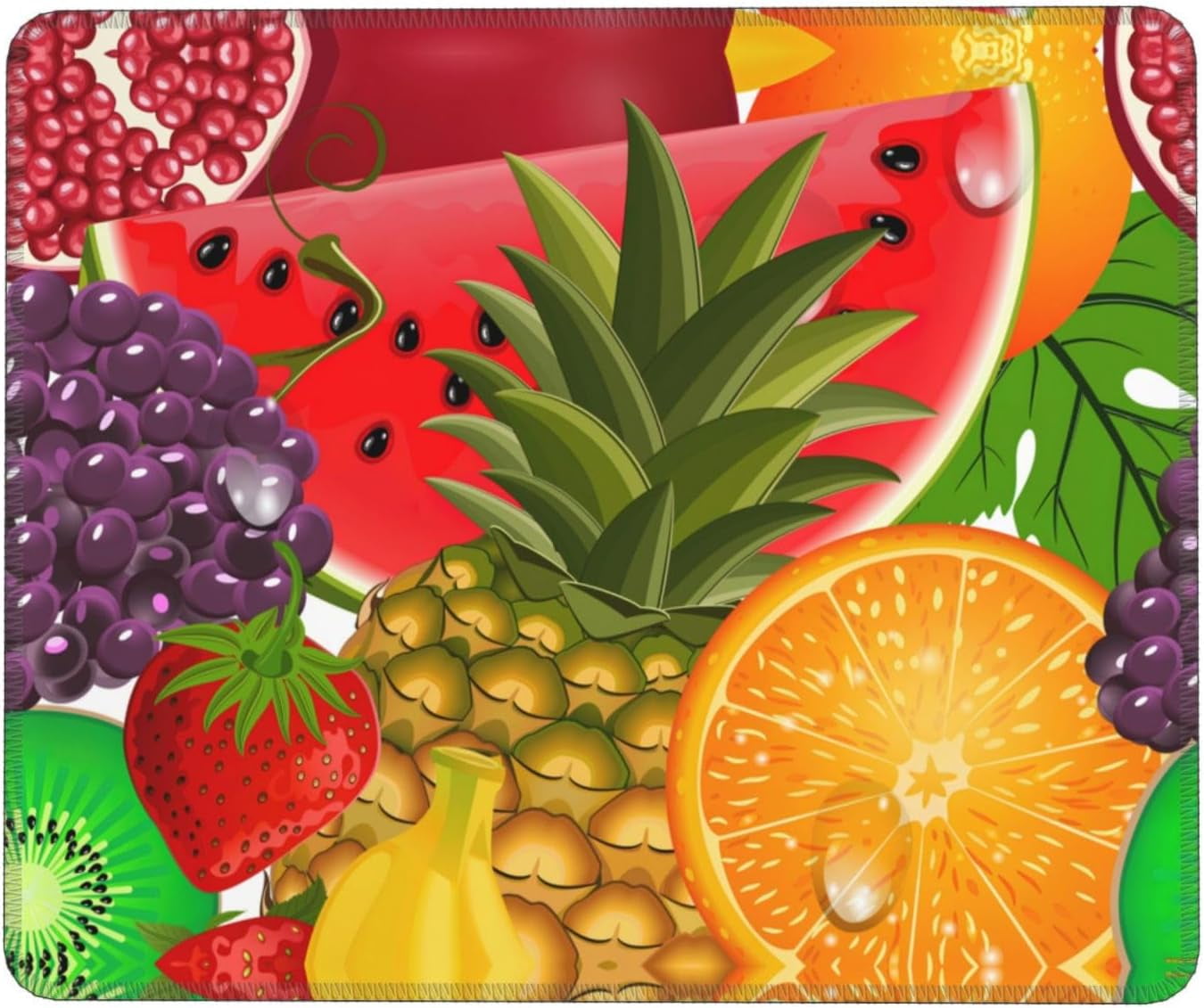 Fresh Fruits Pineapple MultiSize Mouse Pad Horizontal Office Writing ...