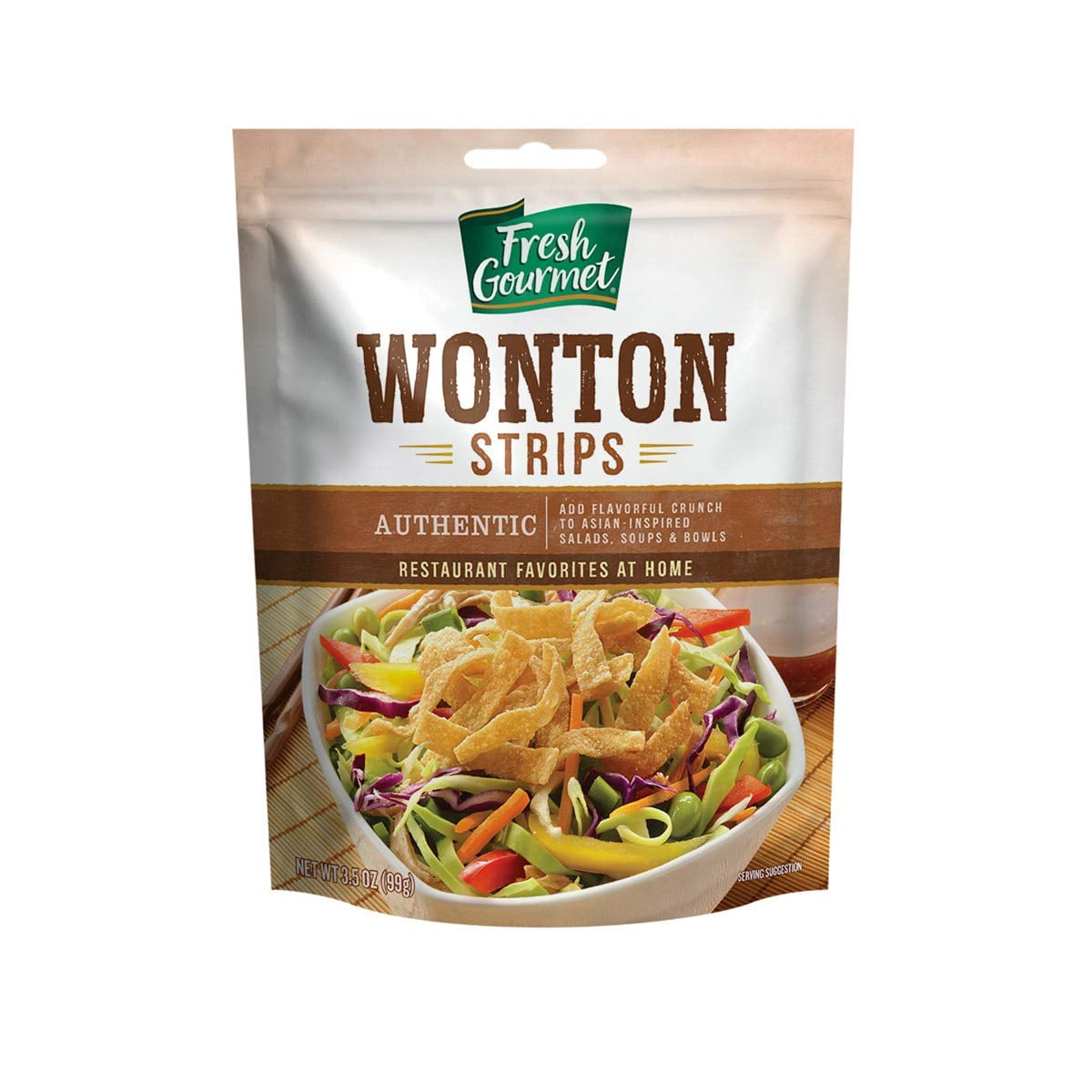 Fresh Gourmet Authentic Wonton Strips 3.5 oz (Pack of 5) - Walmart.com