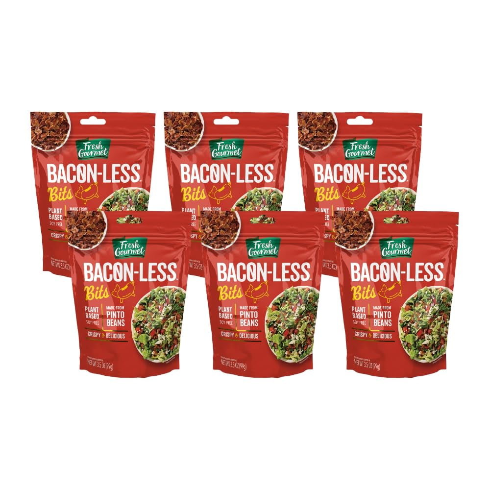 Fresh Gourmet Bacon-Less Bits, Plant-Based Pinto Bean Crumbles, Smoky ...