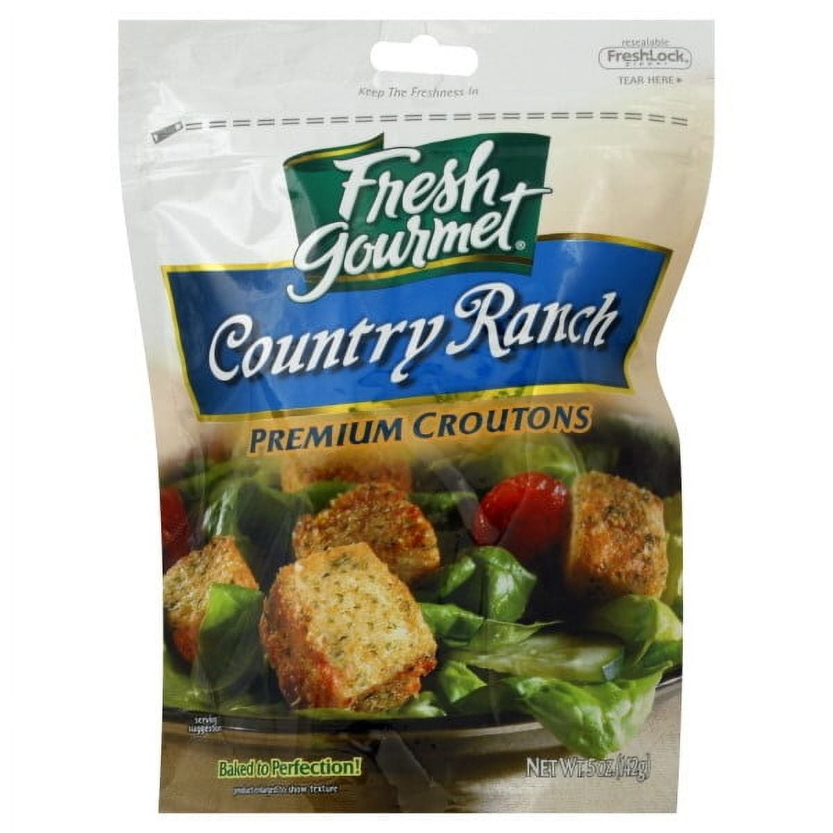 Fresh Gourmet Country Ranch Premium Croutons, 5 oz Resealable Bag ...